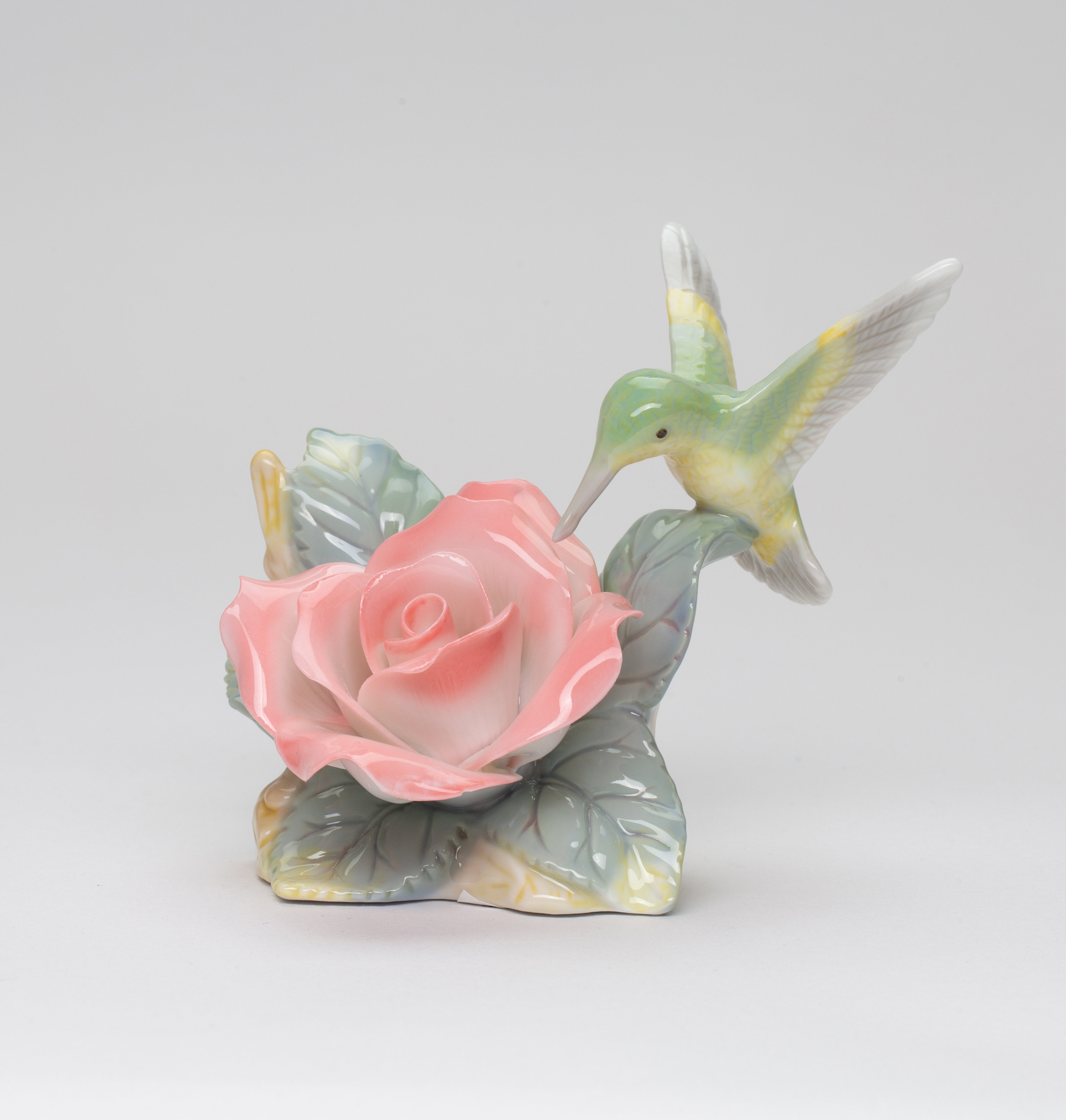Fleur De Lis Living Hummingbird With Peace Rose Figurine | Wayfair