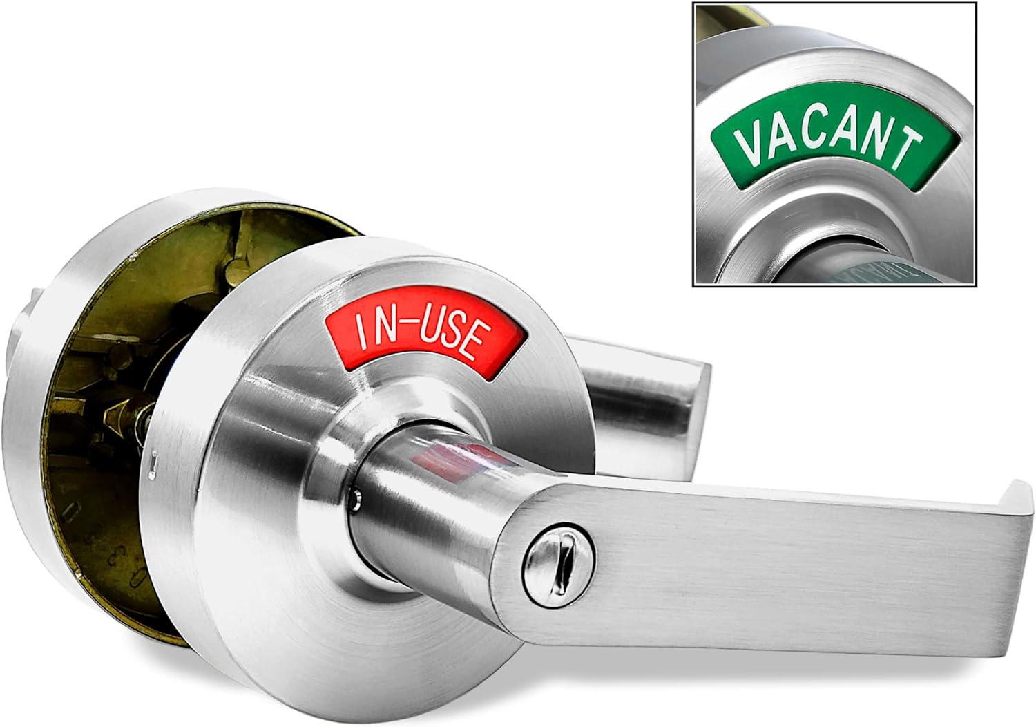 VIZILOK Privacy Indicator Lock and Lever C3FK, Large in-USE or Vacant ...