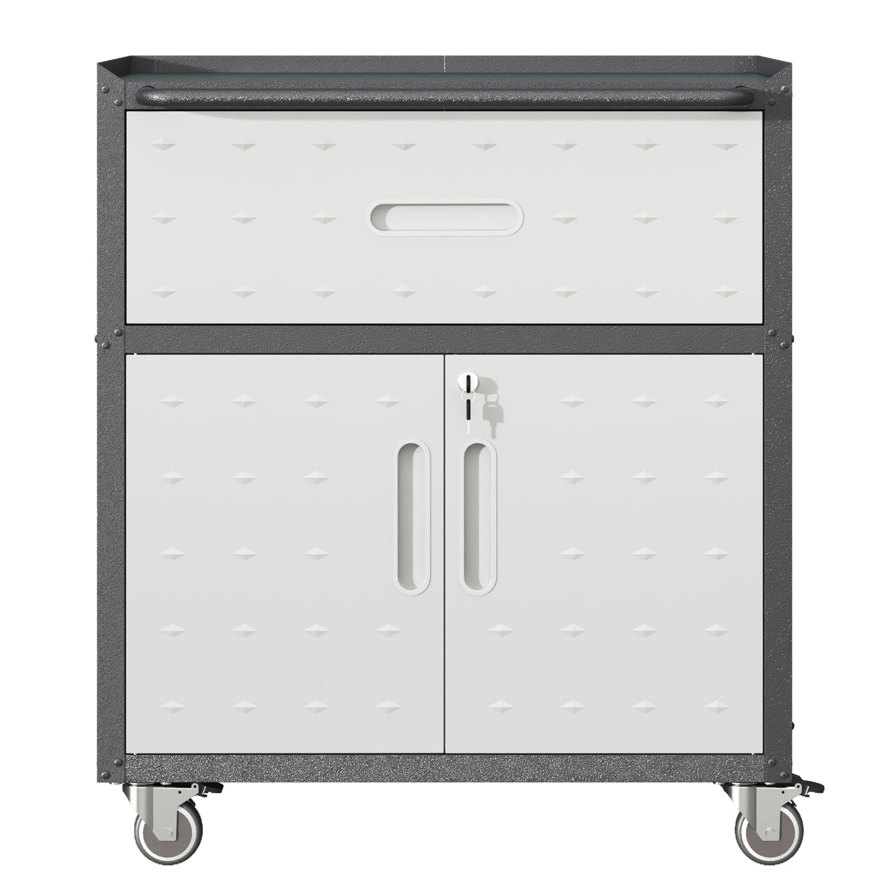 WFX Utility™ Rolling Metal Garage Tool Cabinet With Doors - 34.09"H X ...