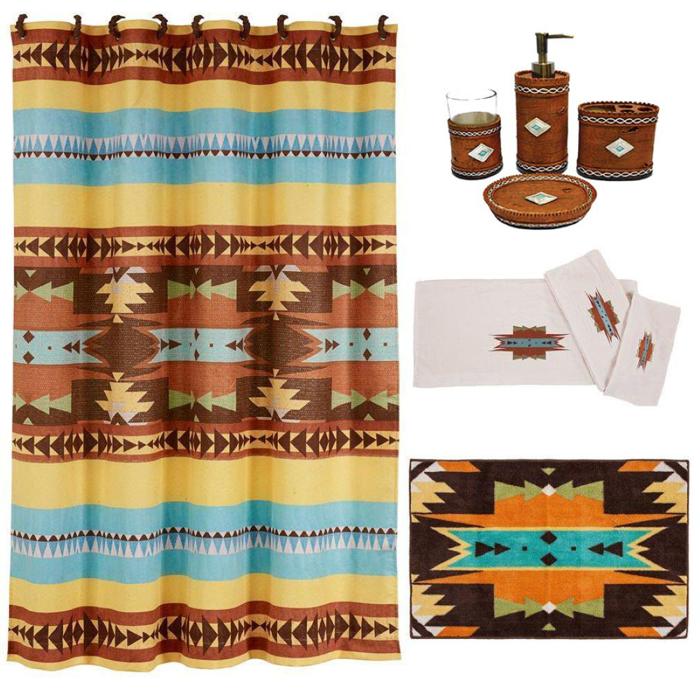 Paseo Road by HiEnd Accents Socorro Aztec Print Western Rustic Lodge ...