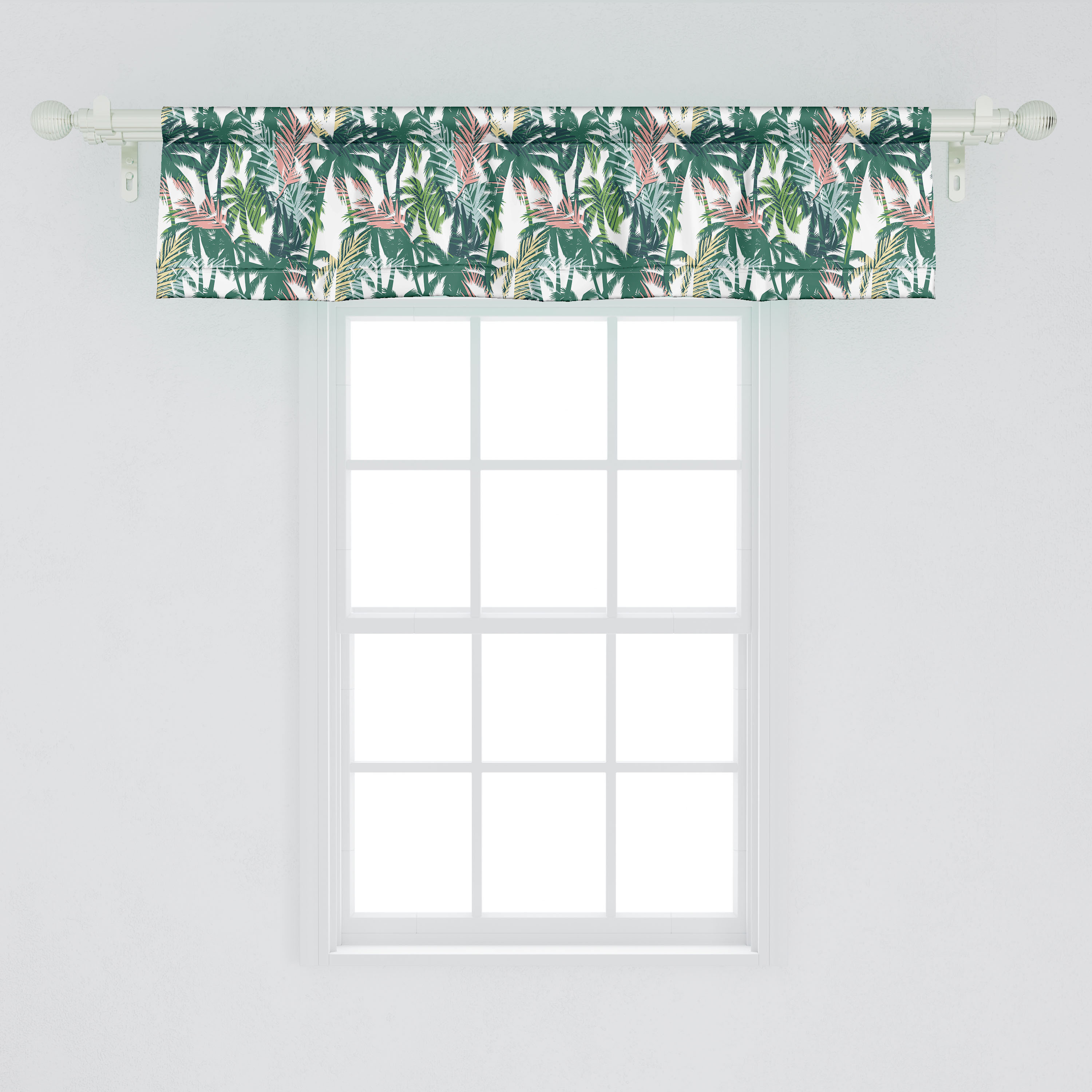 Ambesonne Palm Tree Valance Pack of 2 Dreamy Jungle Foliage 51811 | Wayfair