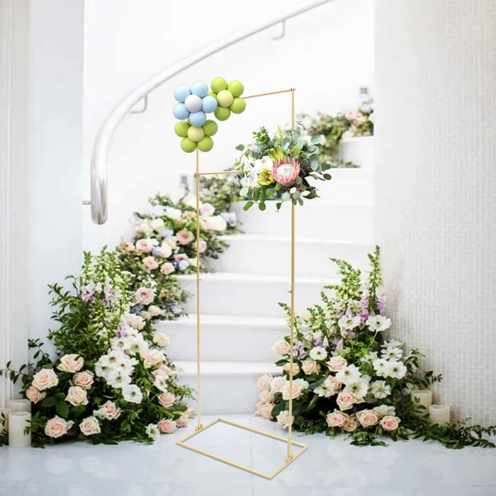 YXSUN 20.87x12.6x61.02in Wedding Arch Stand with Bases,Easy Assembly ...