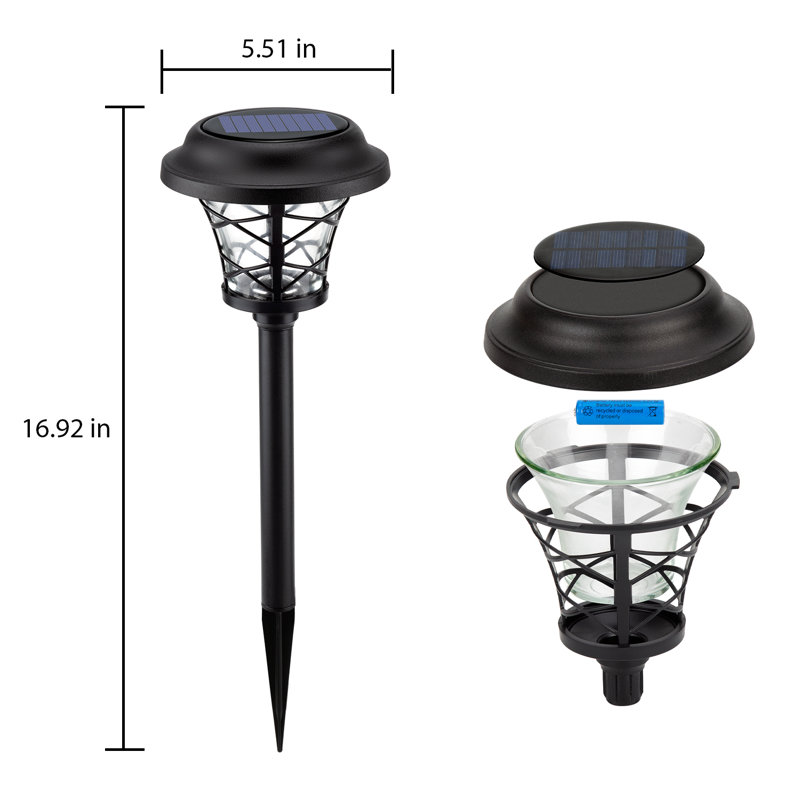 gigalumi Black Low Voltage Solar Powered Integrated LED Pathway Light ...