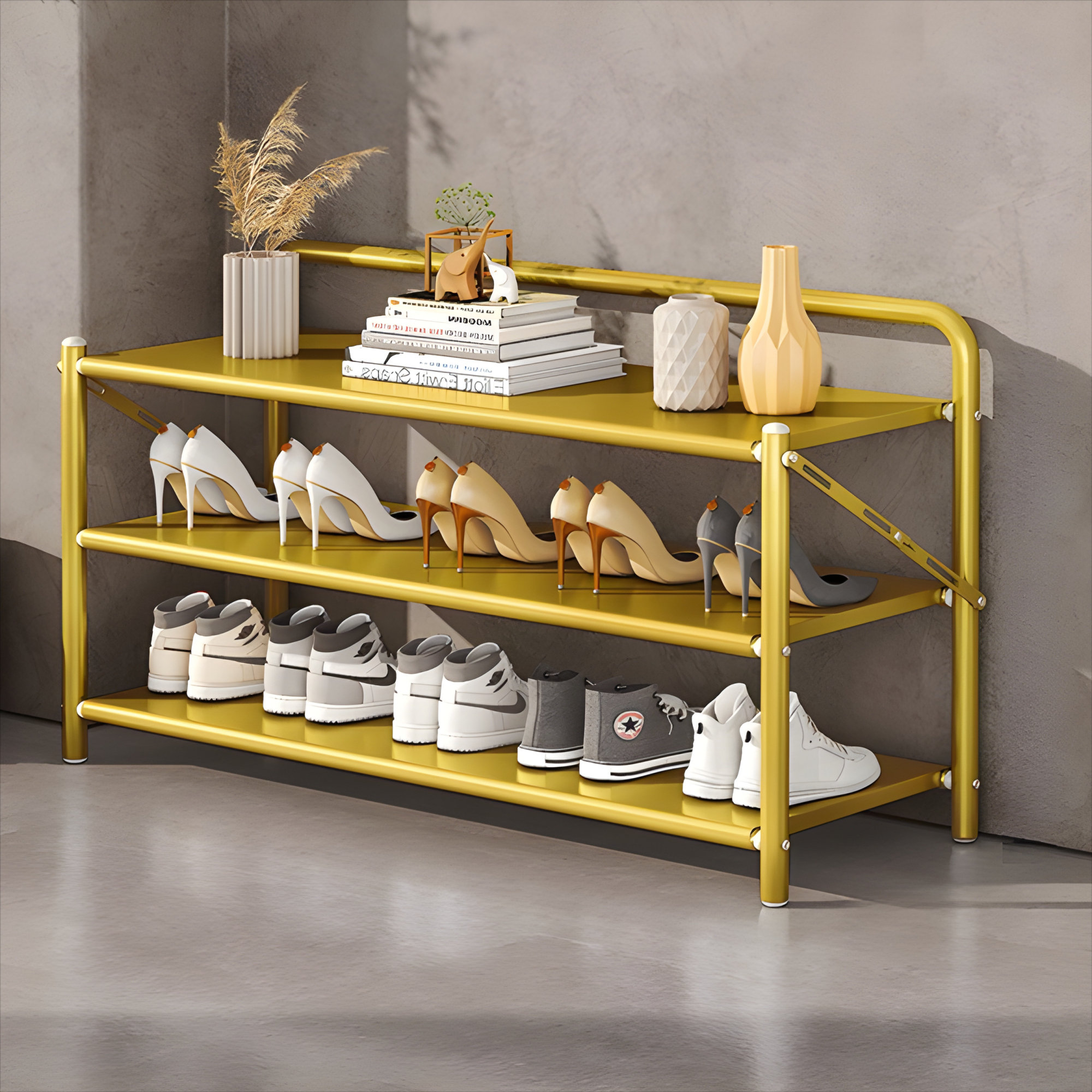 Everly Quinn Free Installation Folding Shoe Rack For Household Use ...