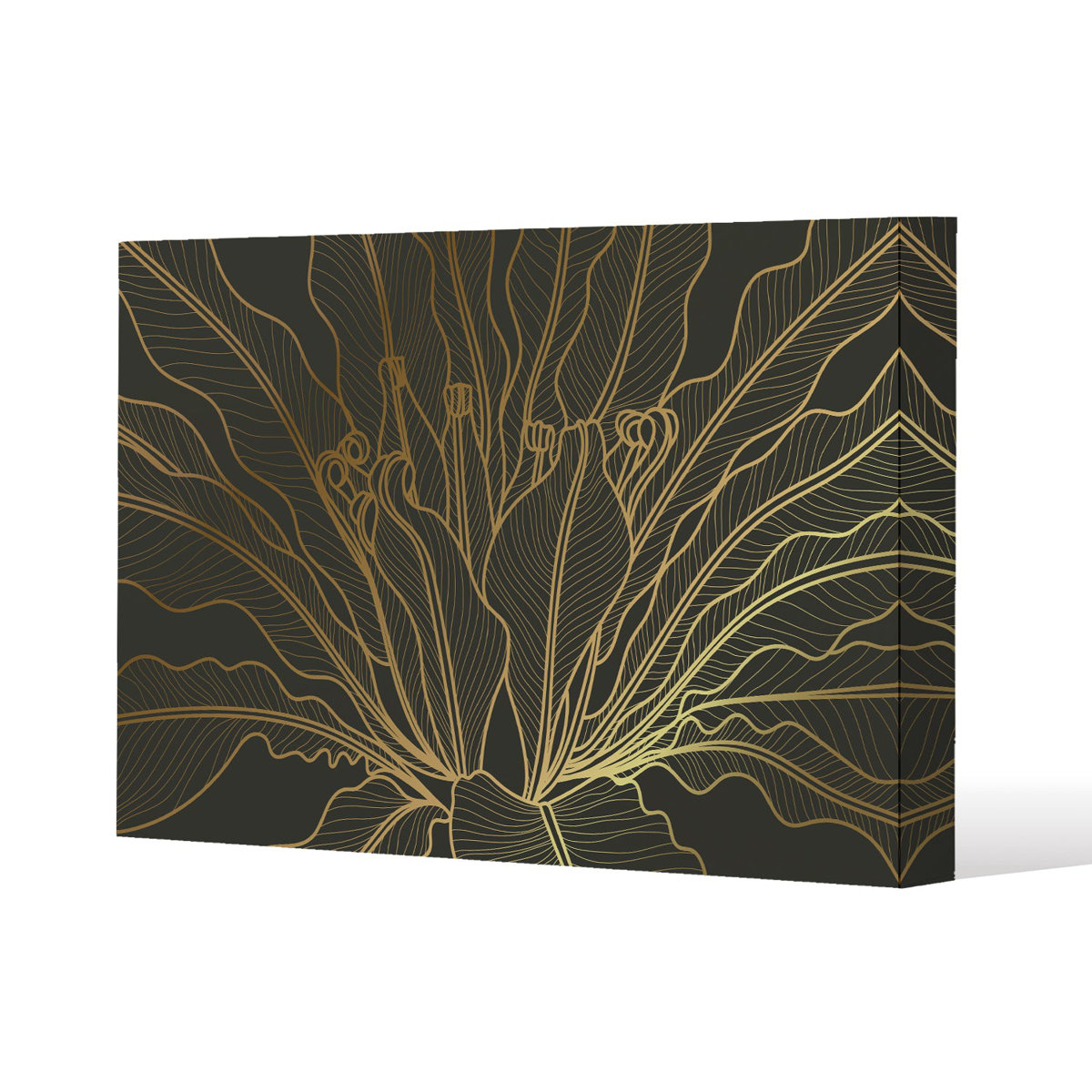 World Menagerie monstera plant line art Slim Style Canvas Print , 15mm ...