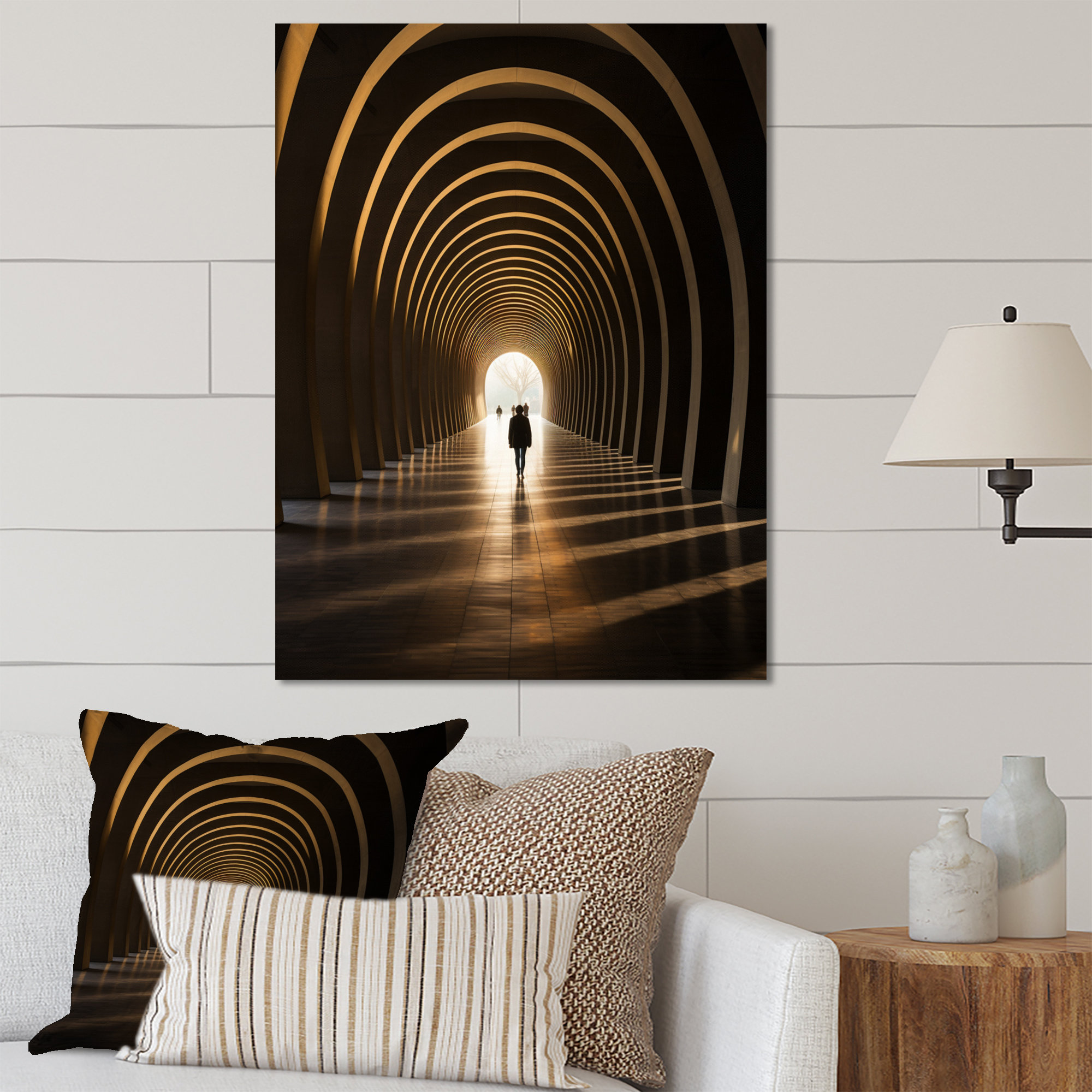 Ebern Designs Beige Tunnel Timeless Classic Passage - Architecture ...