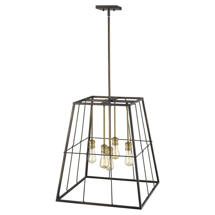 17 Stories 5 - Light Black Square/Rectangle Pendant | Wayfair