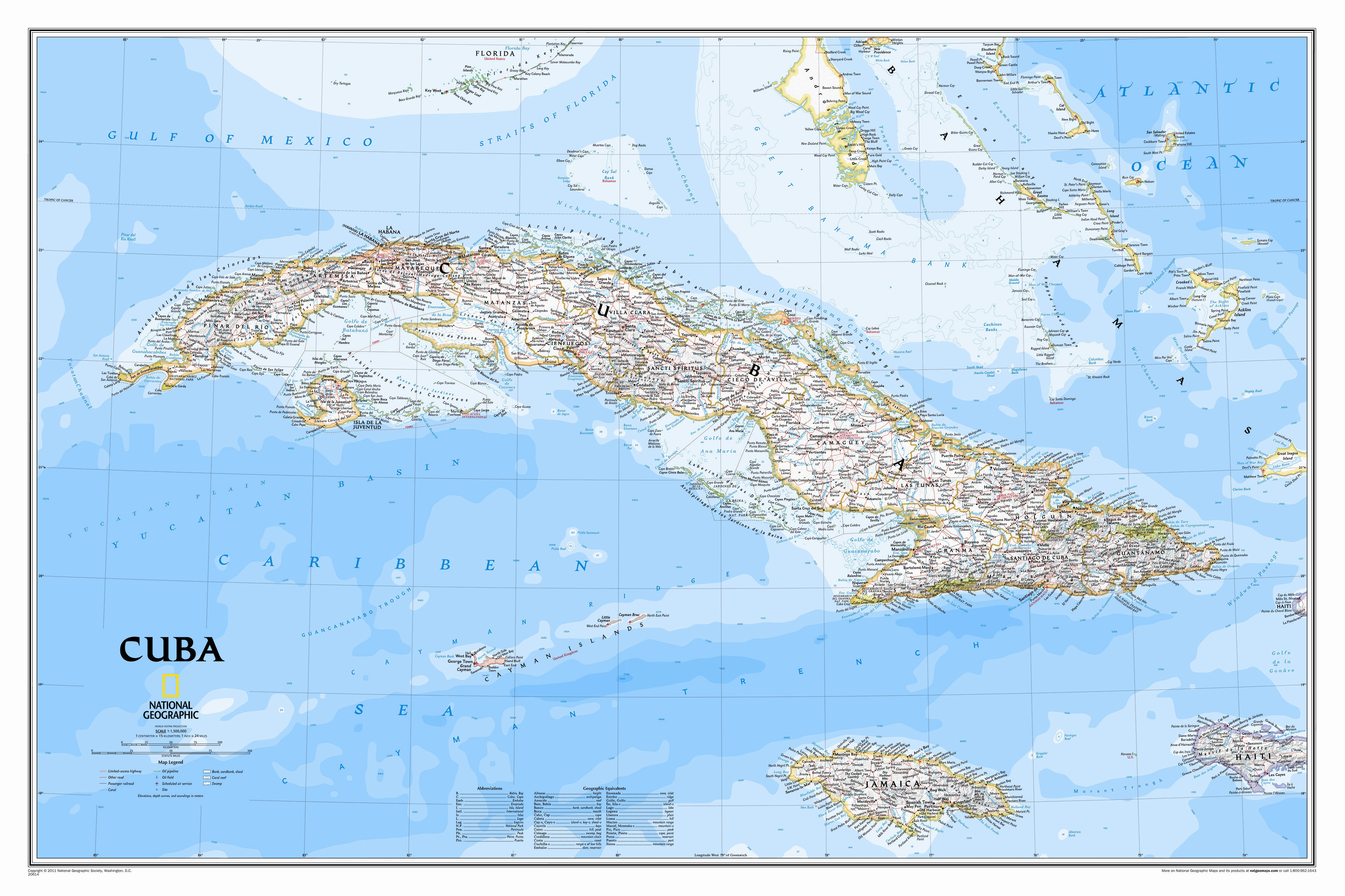 National Geographic Maps Cuba Classic Wall Map | Wayfair