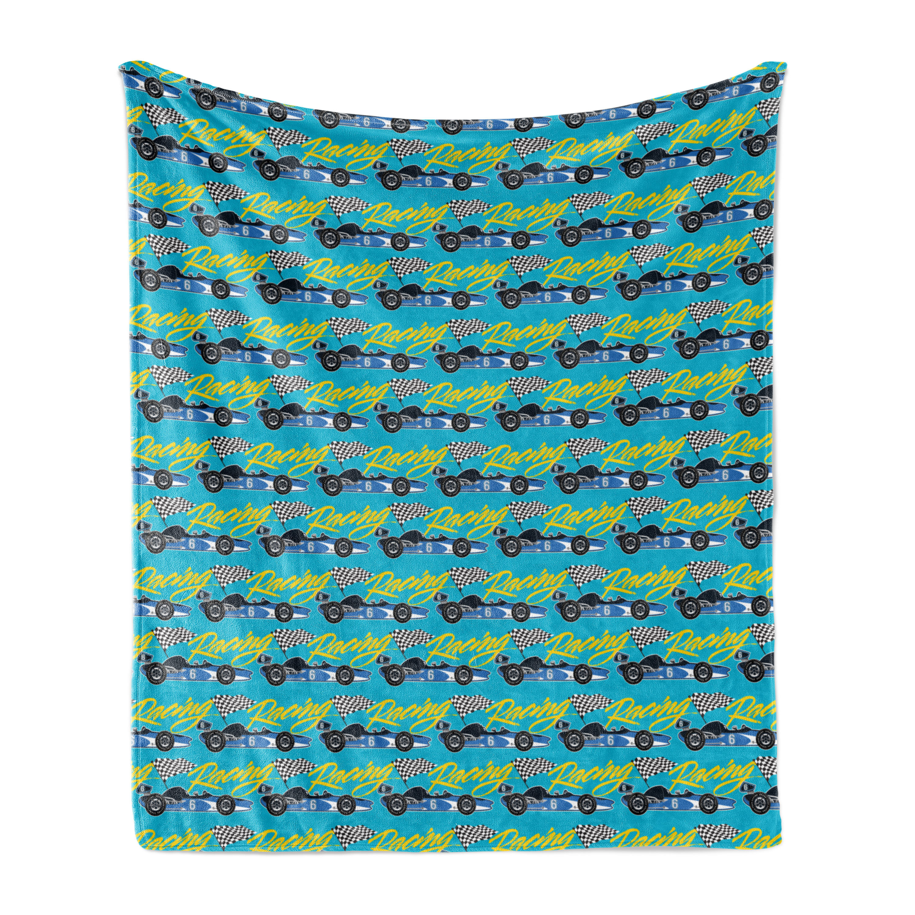 Ambesonne Race Car Fleece Throw Blanket Sportive Racing Lettering | Wayfair