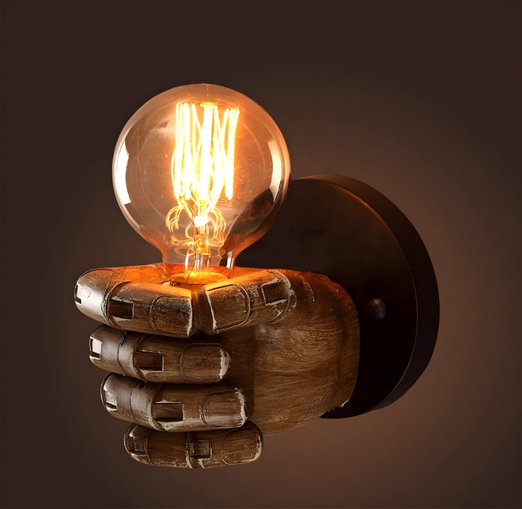 Williston Forge Vintage Industrial Hand Wall Sconce Light Fixture UL ...