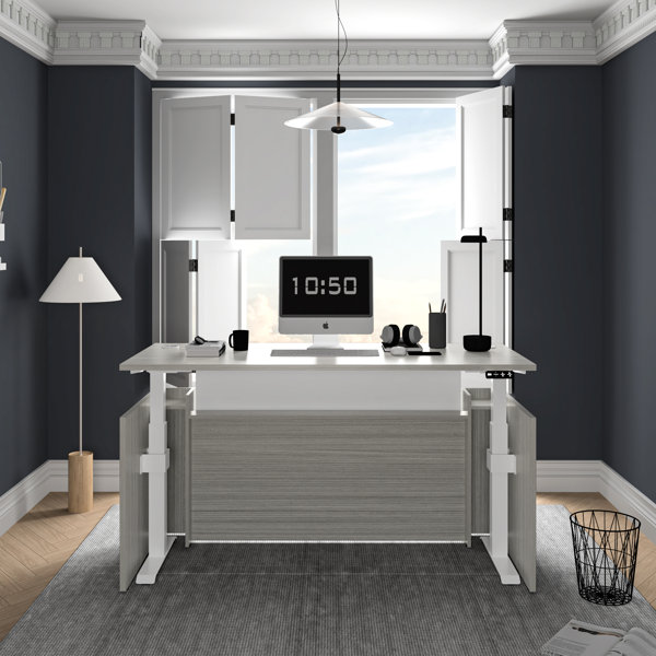 Inbox Zero Adjustable Executive Desk | Wayfair