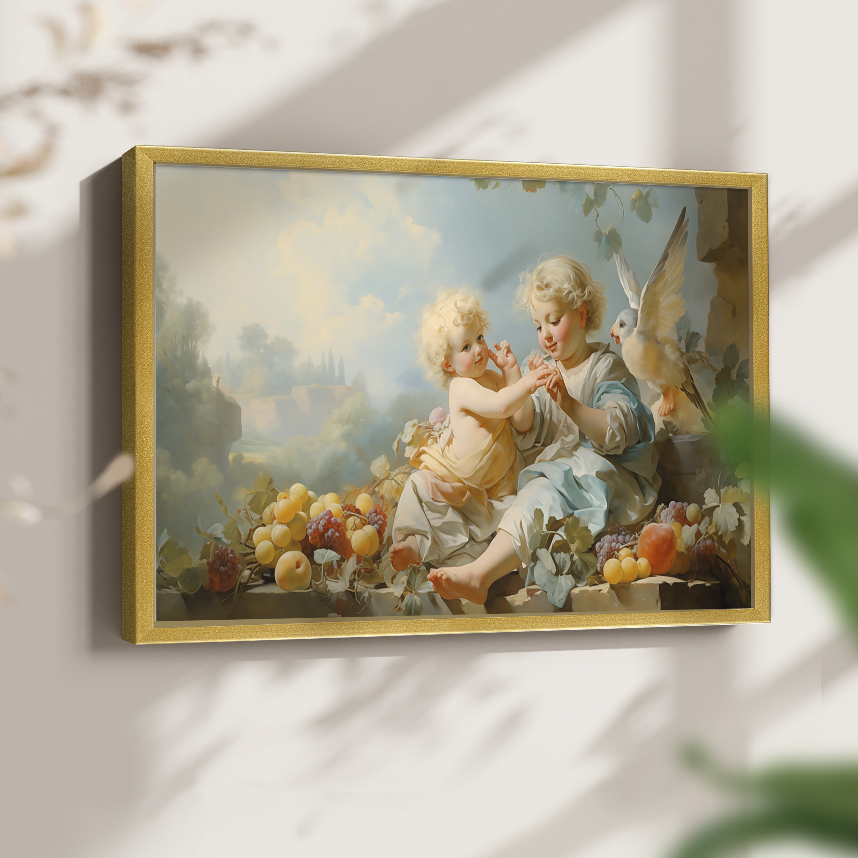 Charlton Home® Angels From Above-XV -Framed Print - Restickable | Wayfair