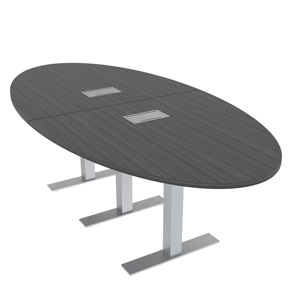 Inbox Zero 8 Person Oval Conference Table with Power and Data | Wayfair