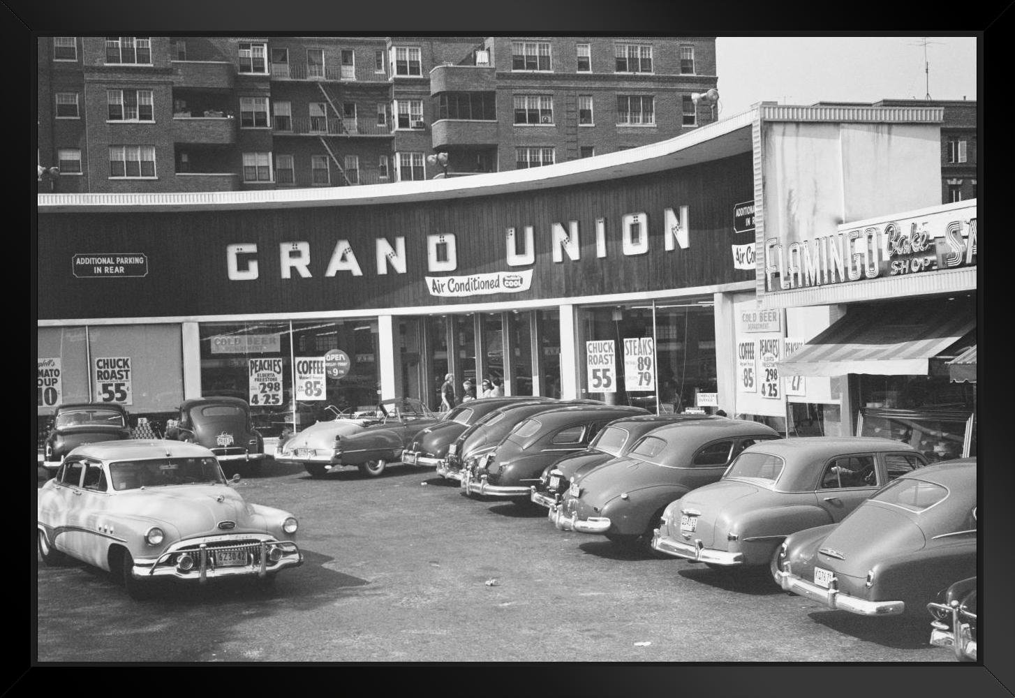Latitude Run® Grand Union Supermarket Shopping Center Vintage Photo Art ...