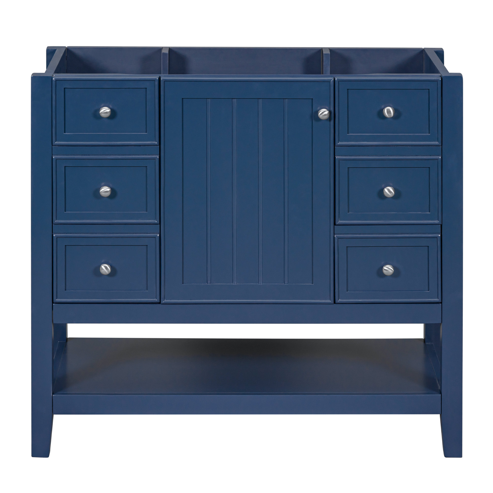 Wildon Home® Nahari 35.5'' Single Bathroom Vanity Base Only in Blue ...