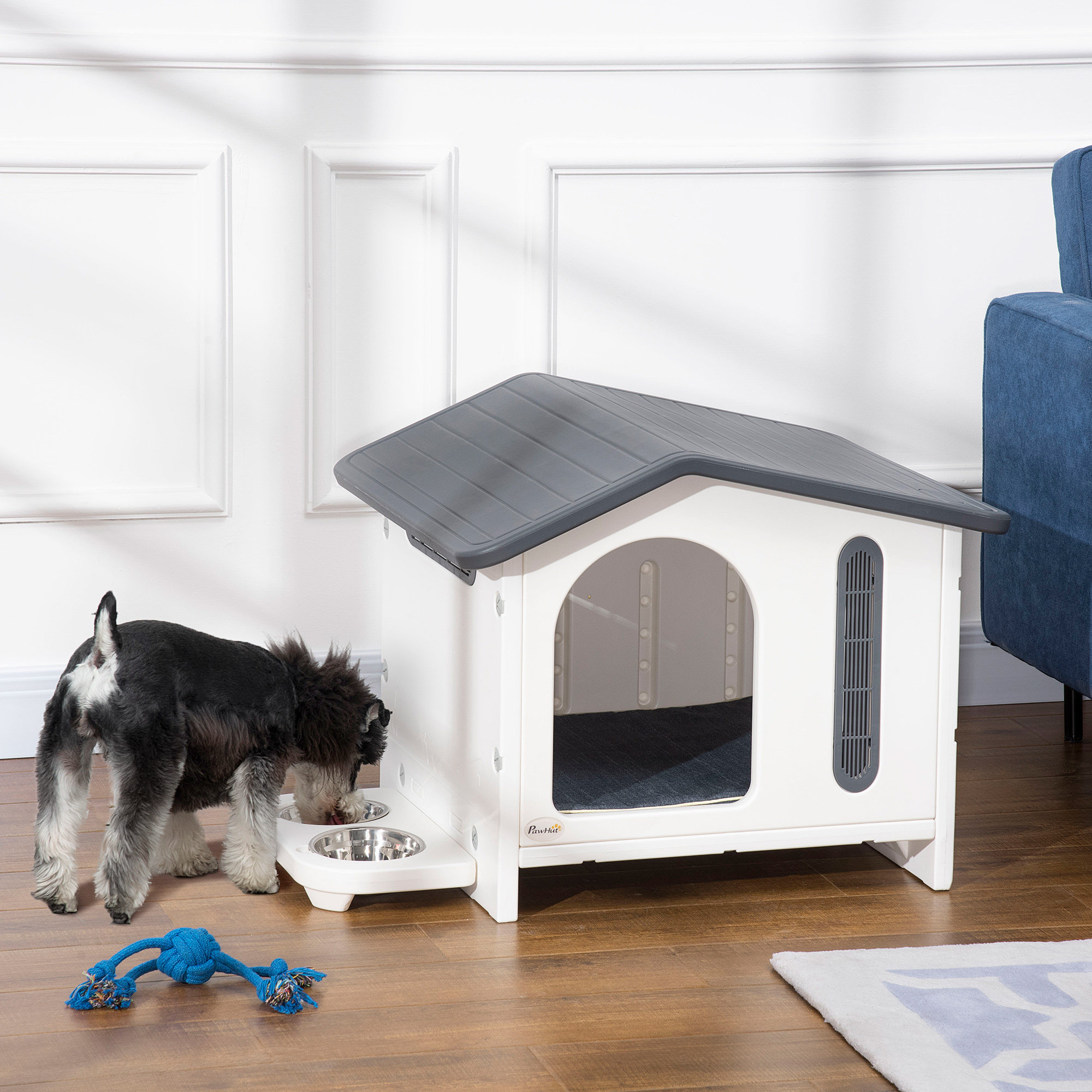 Tucker Murphy Pet™ Calogero Grey/White Plastic Dog House - Wayfair Canada