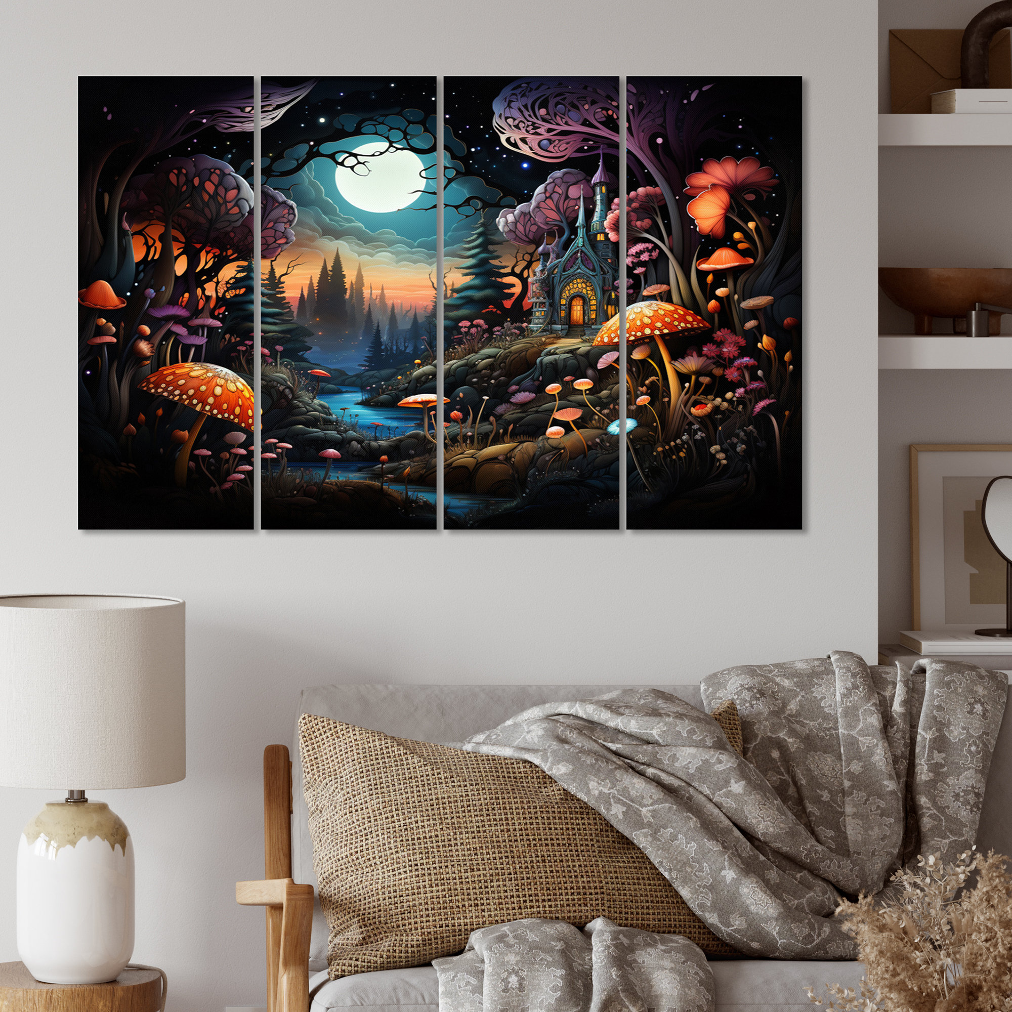 Latitude Run® Bohemian Enchanted Forest Tapestry II - Abstract Metal ...