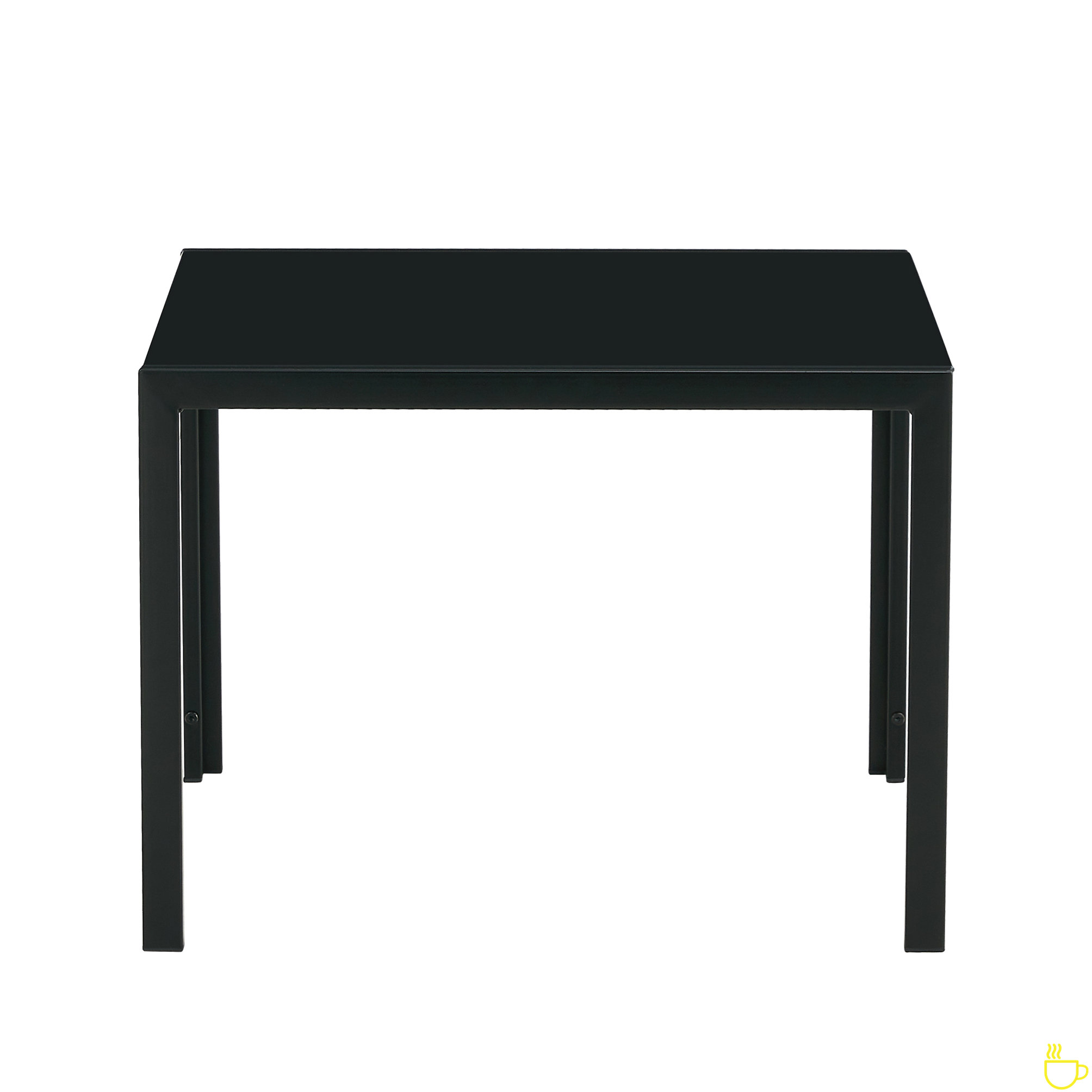 Ebern Designs Coffee Table Set Of 2, Square Table With Tempered Glass ...