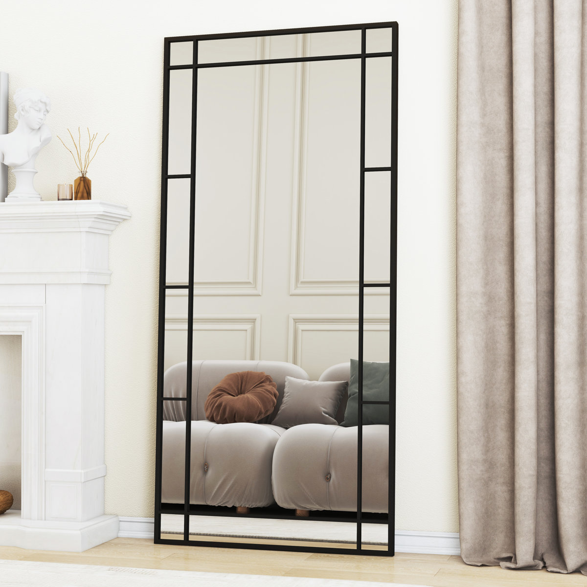 Latitude Run® Coella 71'' H Metal Rectangle Full Length Mirror ...