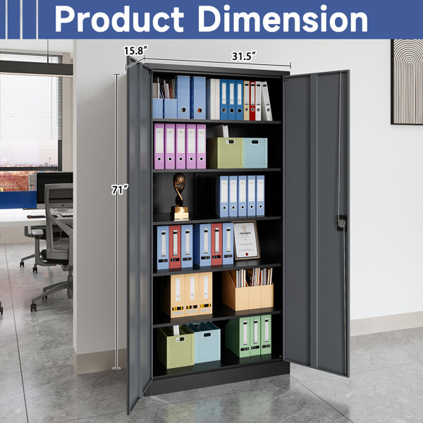 WFX Utility™ Reposa 70.87" H x 31.5" W x 15.7" D Metal Storage Cabinet ...