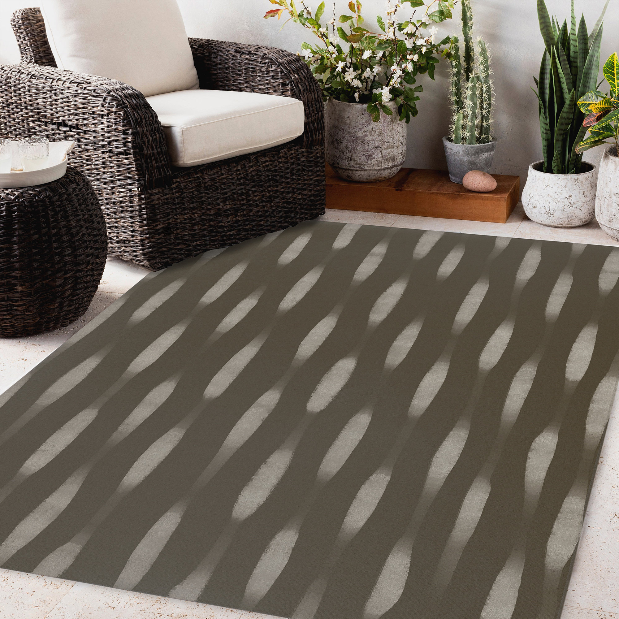 Corrigan Studio® Plattekill BROWN Outdoor Rug By Corrigan Studio ...