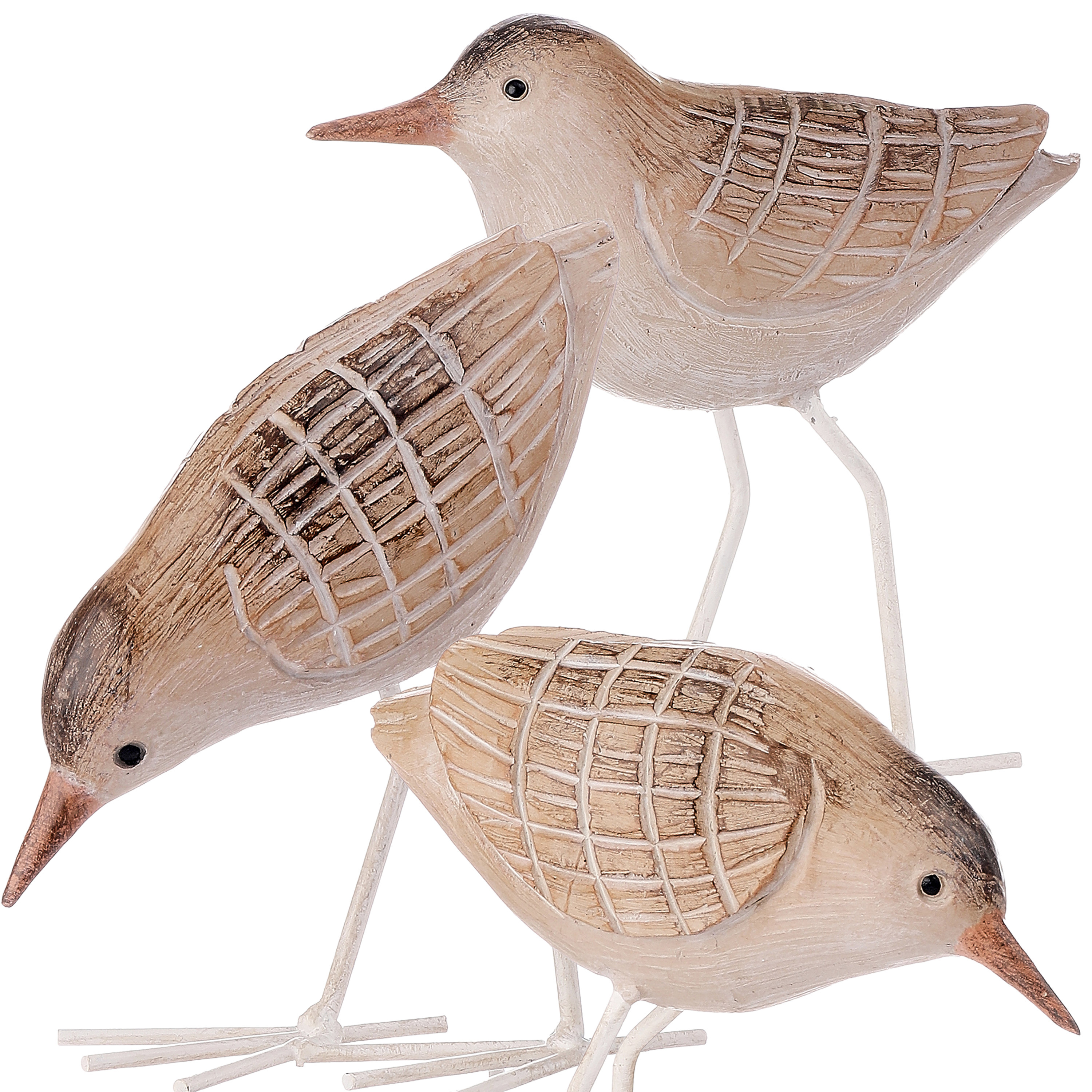 The Holiday Aisle® 5" Resin And Metal Sand Piper Set of 3 - Wayfair Canada