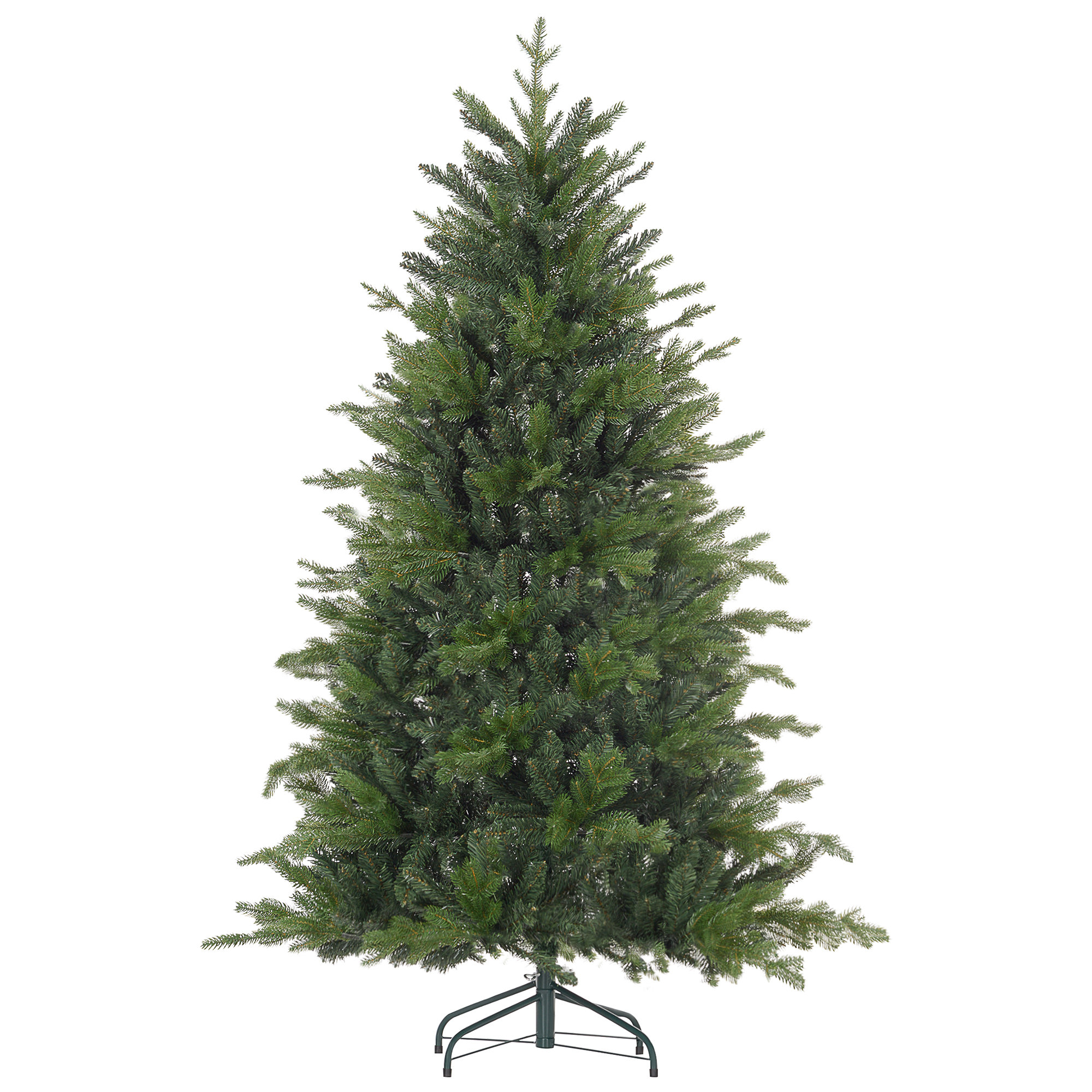 The Holiday Aisle® Metal Base Easy Assembly Hinged 6ft Christmas Tree ...