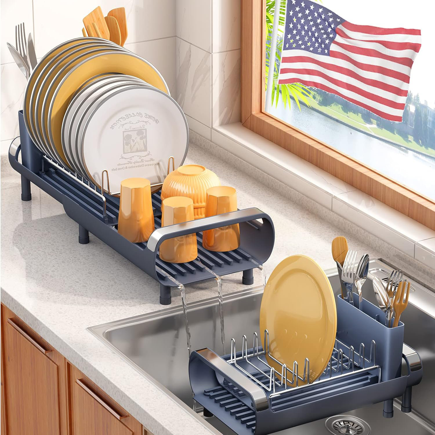 Toledo Bath & Kitchen Dish Drying Rack, Expandable Dish Racks For ...