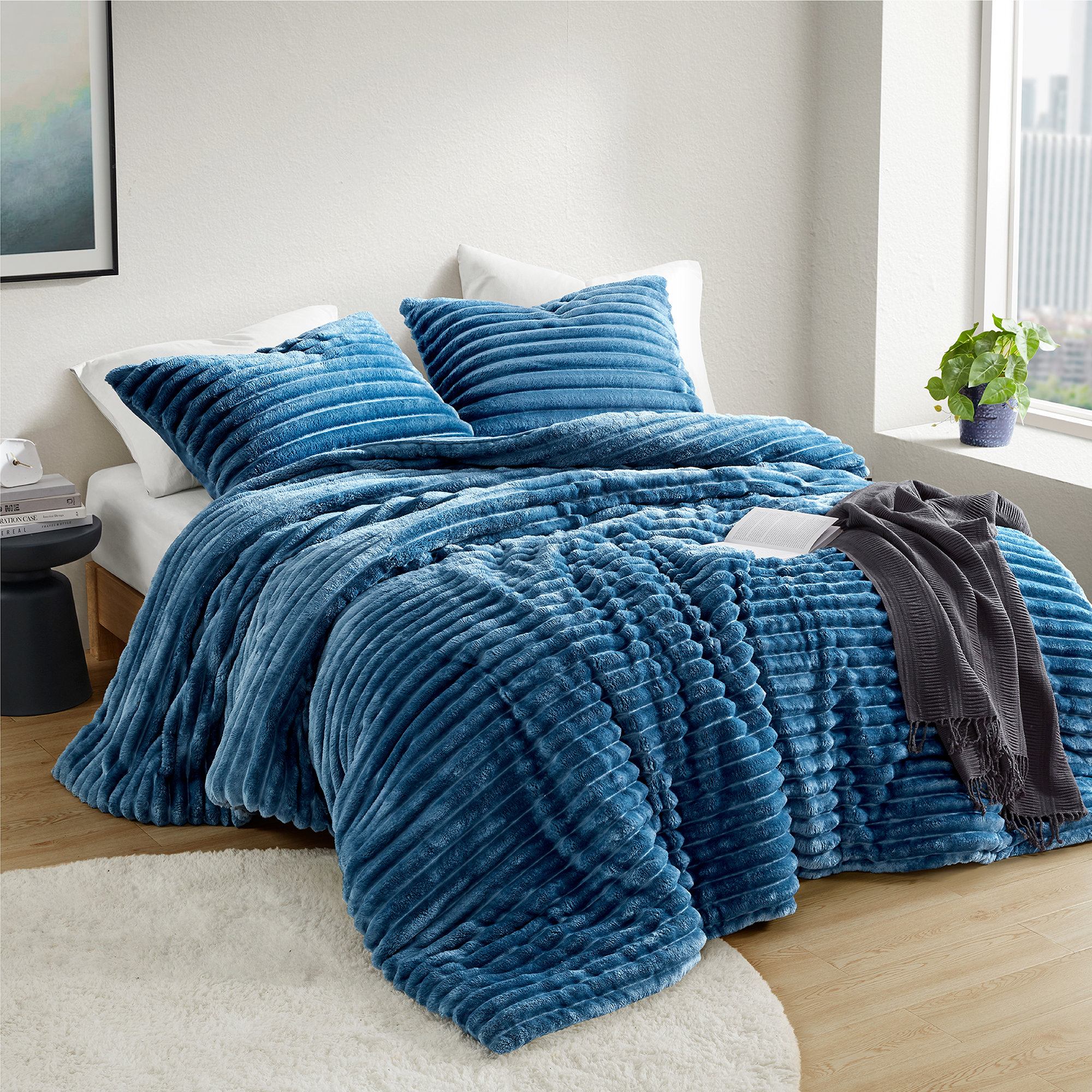 510 Design Avril Fluffy Ribbed Plush Comforter Set & Reviews | Wayfair