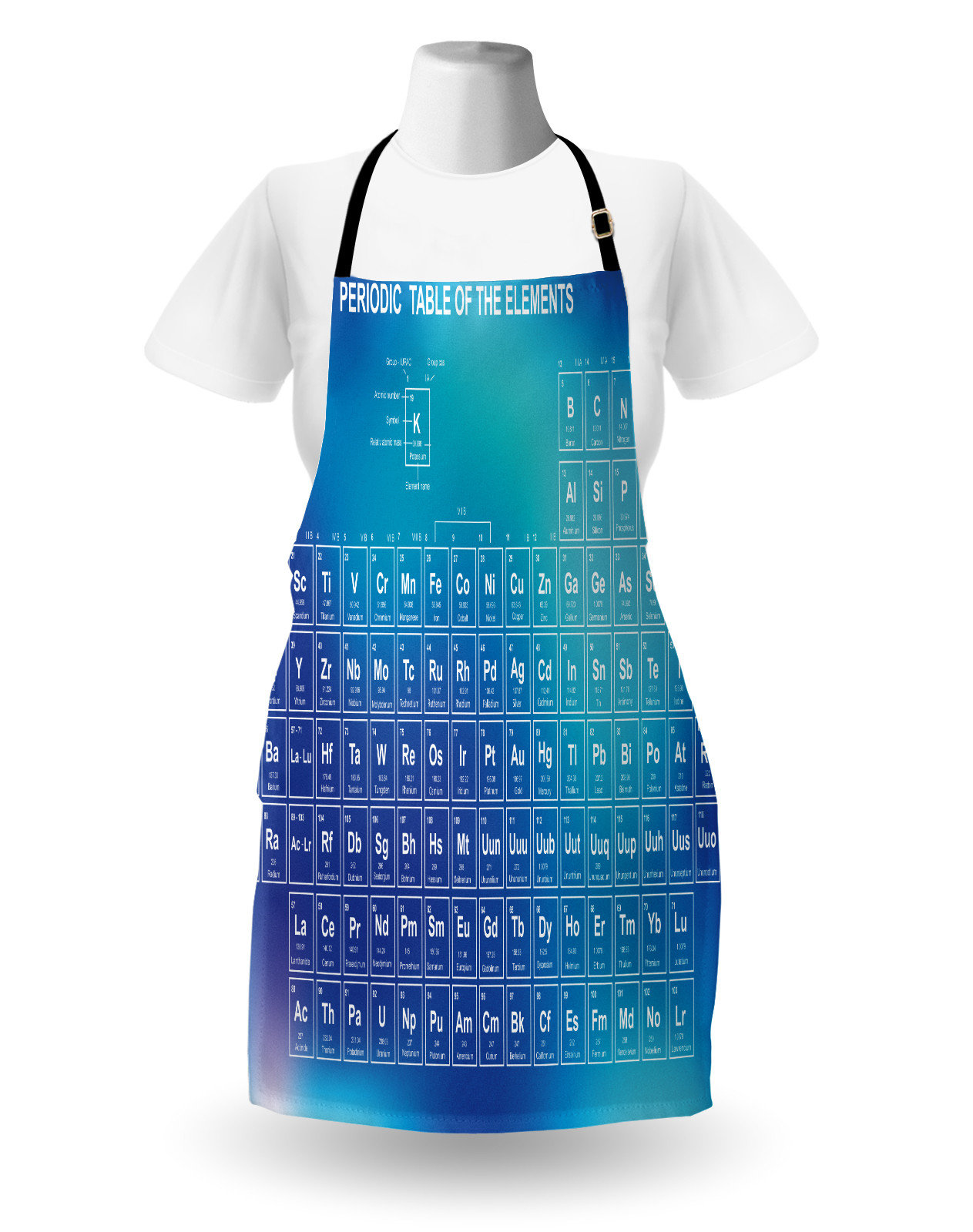 East Urban Home Science Apron Unisex, Chemistry Element Table, Adult ...