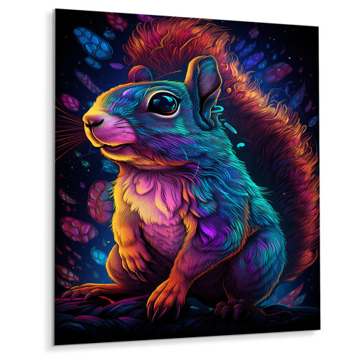 Millwood Pines Colorful Squirrel - Animals Squirrel Metal Wall Decor ...