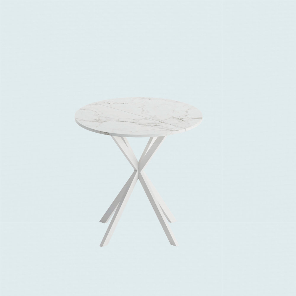 George Oliver Modern Cross Leg Round Dining Table - Wayfair Canada