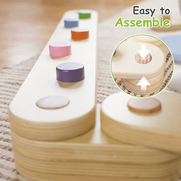 Banasuper Wooden Balance Beam For Kids Toddlers Gymnastics Beam ...