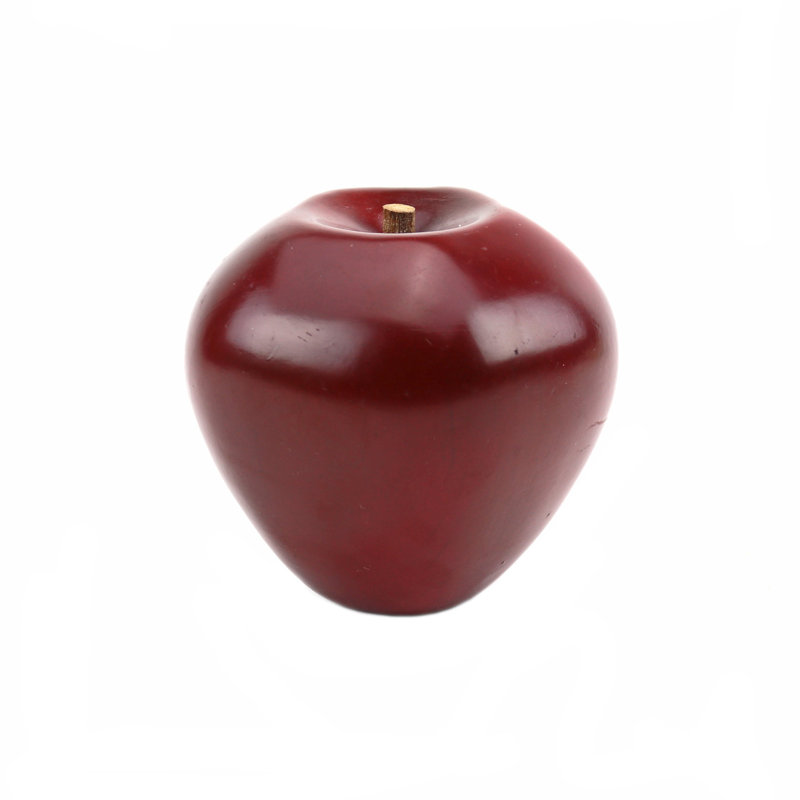 Murano Art Collection Hand Painted Red Wooden Apples Figurine | Wayfair