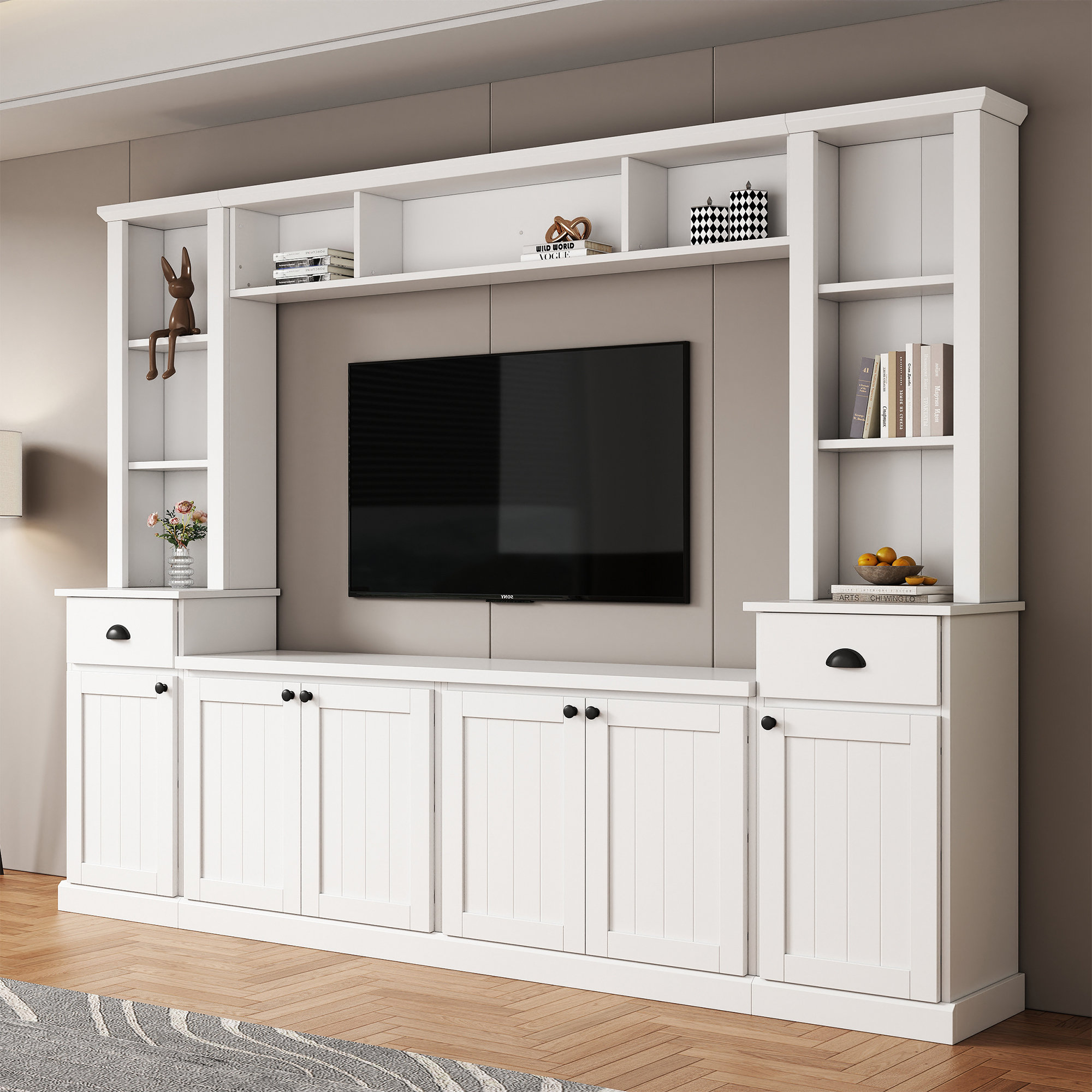 Latitude Run® Gretchyn Four-Piece Storage Credenza & Reviews - Wayfair ...