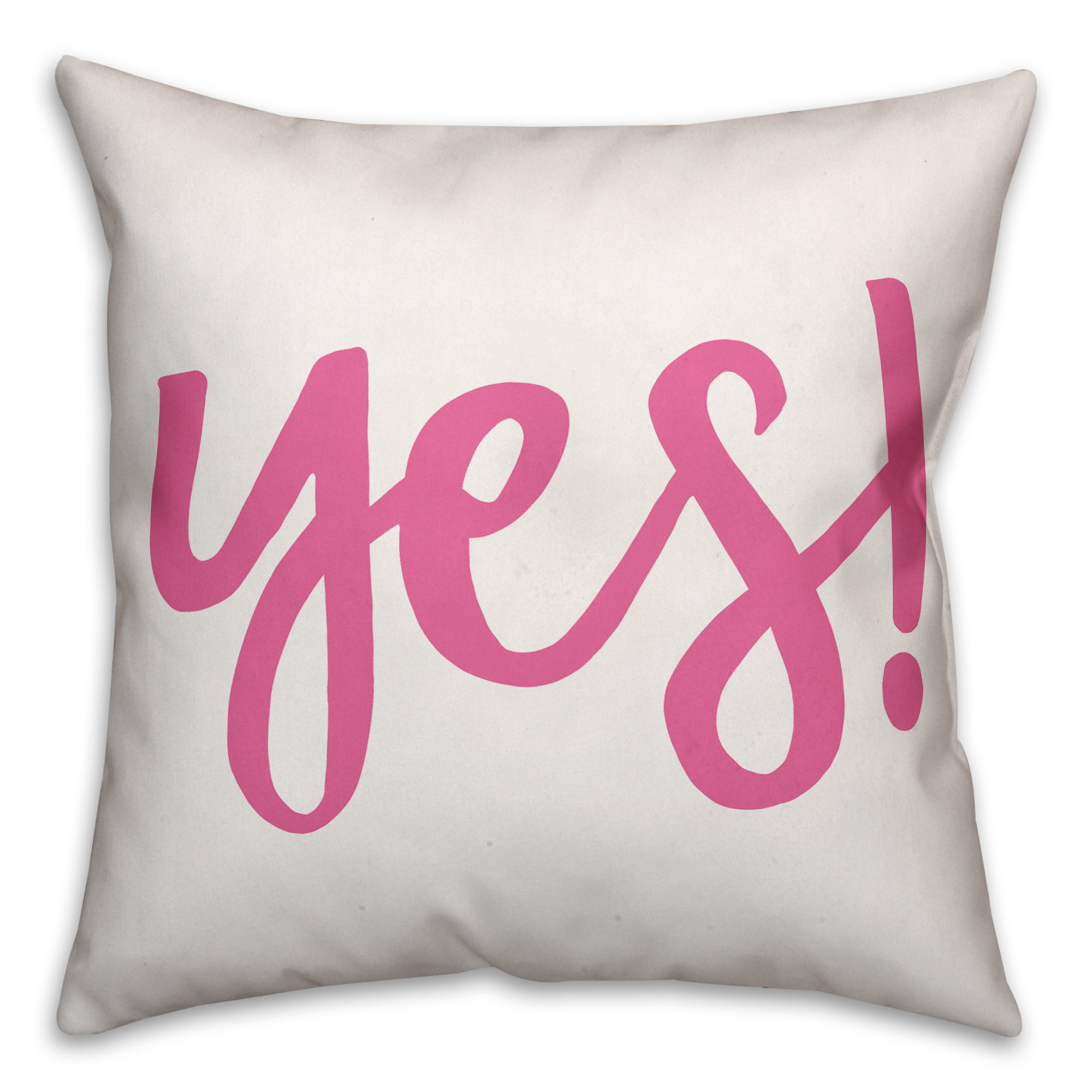 Designs Direct Creative Group Yes! Yes! Throw Pillow | Wayfair