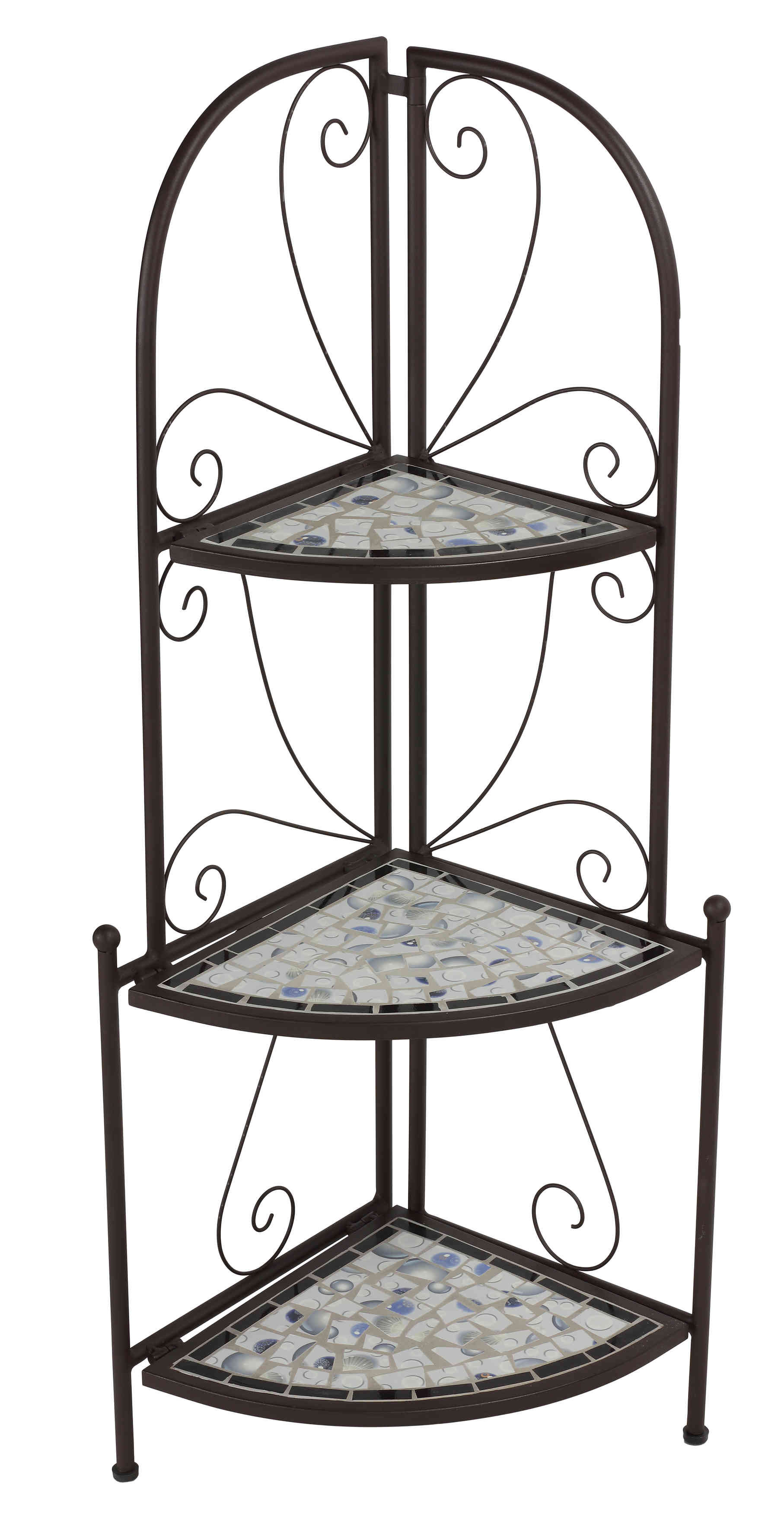 Red Barrel Studio® Mosaic Corner Shelf, White | Wayfair