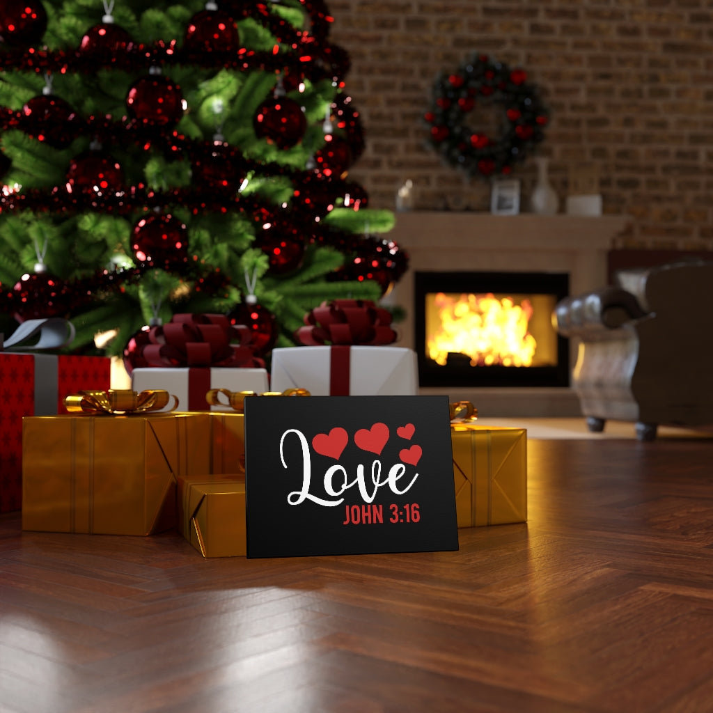 Trinx «Love John», cœurs rouges, art mural de la Bible, verset rouge ...