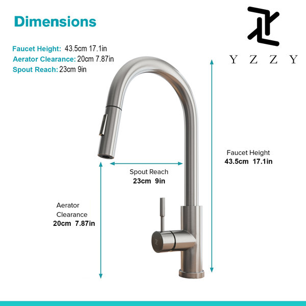 YZZY Pull Down Touch Kitchen Faucet & Reviews | Wayfair