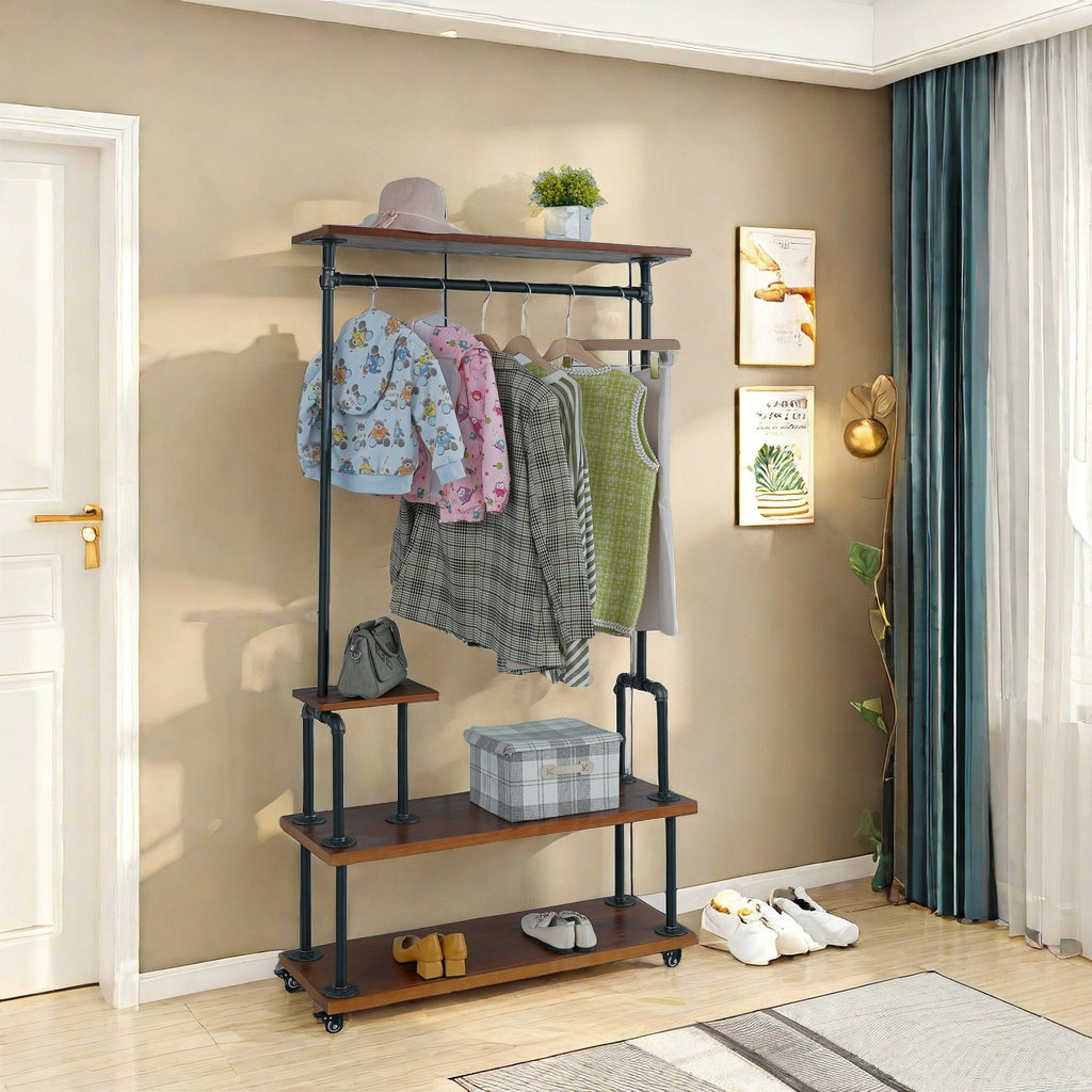DOFURNILIM Rolling Clothing Rack | Wayfair