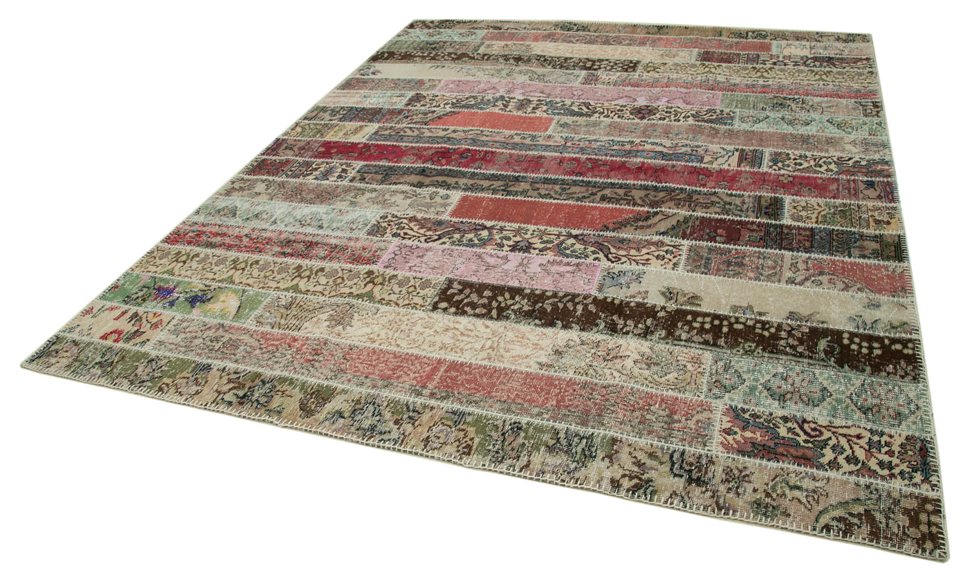 Rug N Carpet Kırk Yama Grey Patchwork Cotton Handmade Area Rug | Wayfair