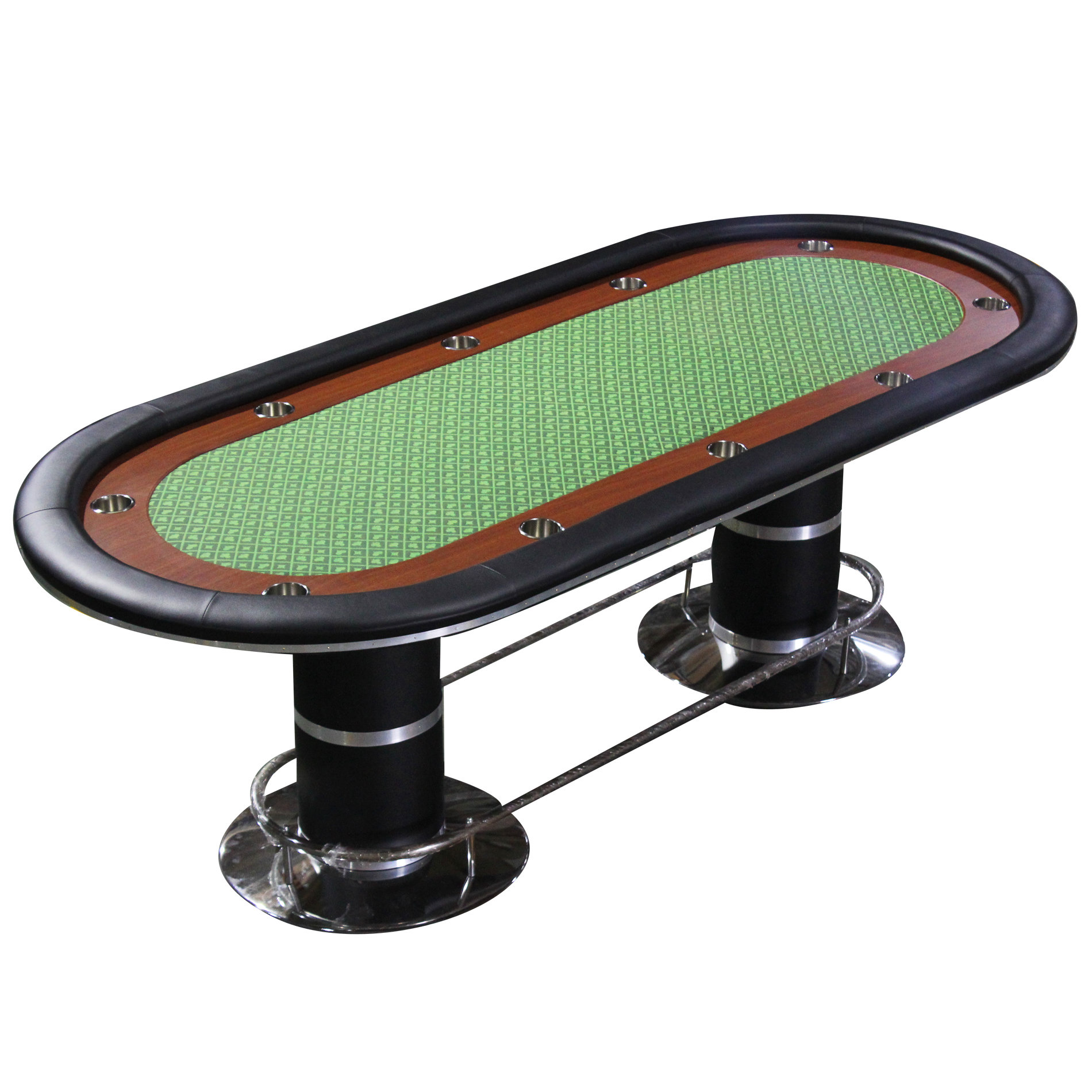 INO Design 96" 10-Player Poker Table With Racetrack Cup Holders Speed ...