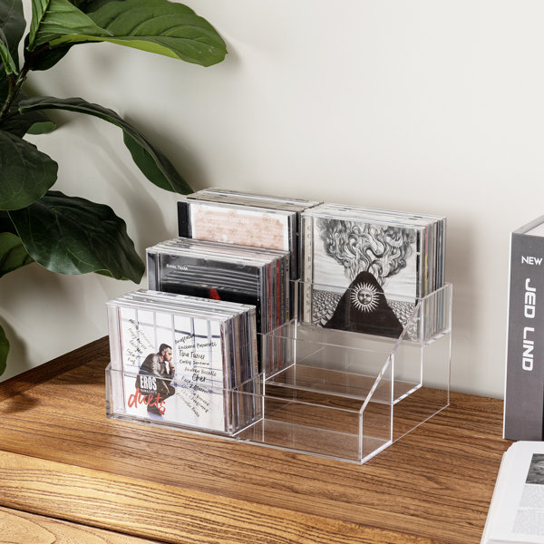 Wrought Studio™ 3 Tier Media Cd Storage Rack | Wayfair