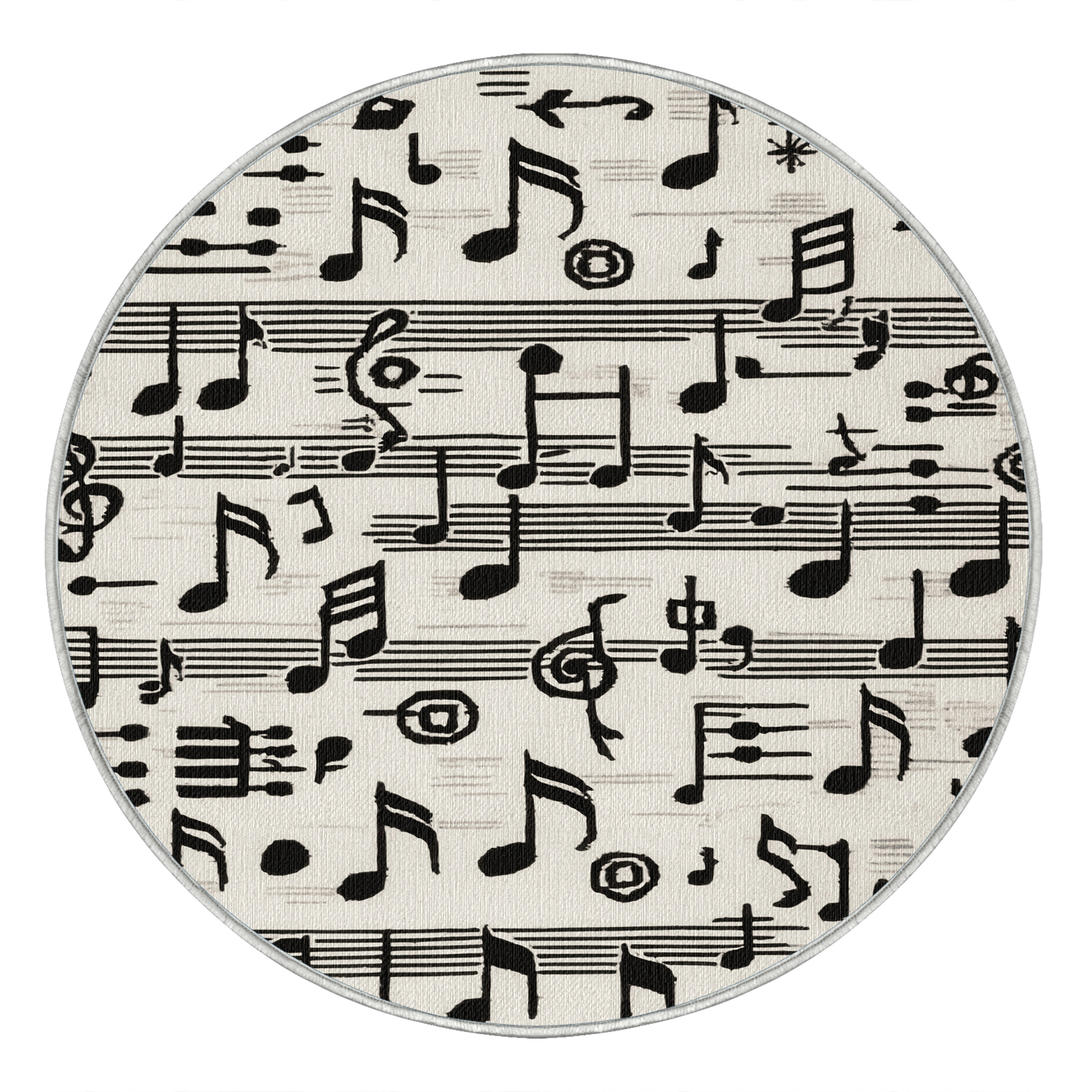 Dakota Fields Washable Musical Notes and Symbols Music Area Rug | Wayfair