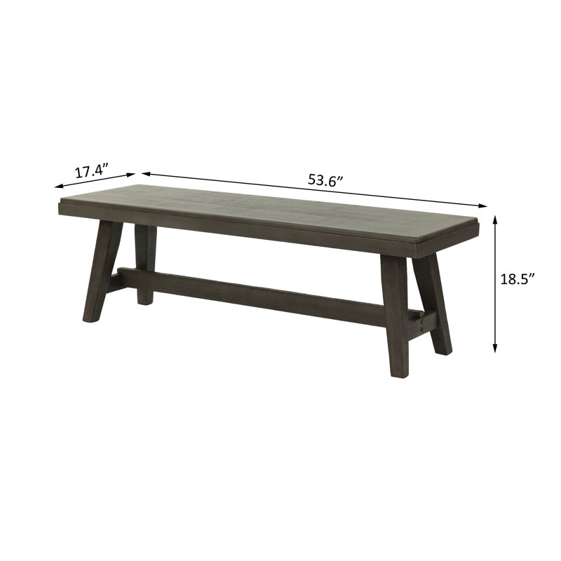 August Grove Banc de salle à manger gris Dazio - Wayfair Canada