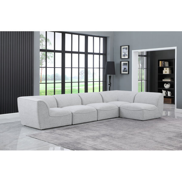 Wade Logan® Arens 5 - Piece Upholstered Sectional | Wayfair