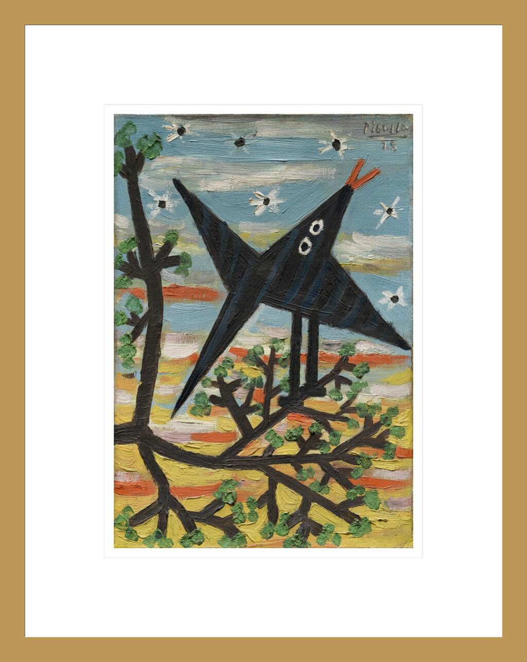 1000Museums Bird on a Tree by Pablo Picasso -Framed Giclee Print | Wayfair