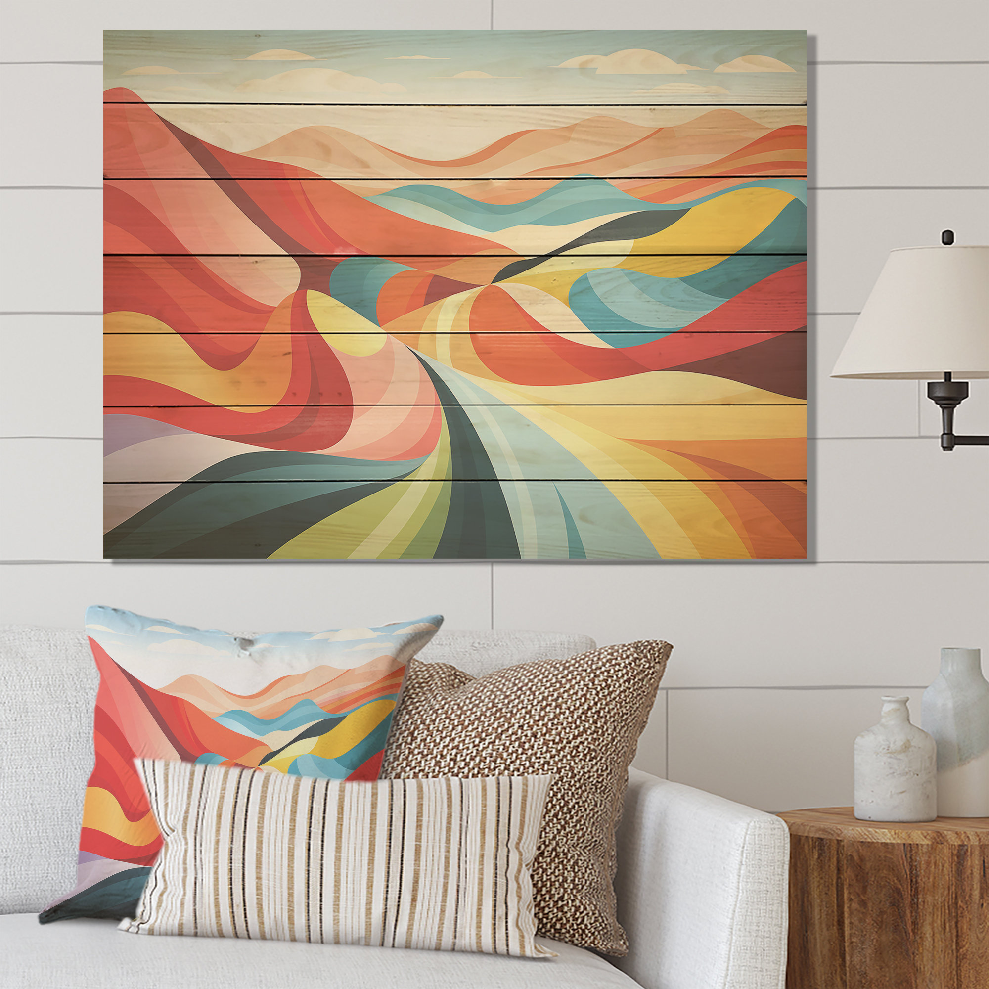 Union Rustic Minimalist Multicolor Country Side Rolling II - Meadow On ...