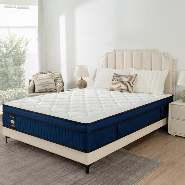 Alwyn Home Ciel 14'' Pillow Top Medium Firm Hybrid Mattress In A Box ...