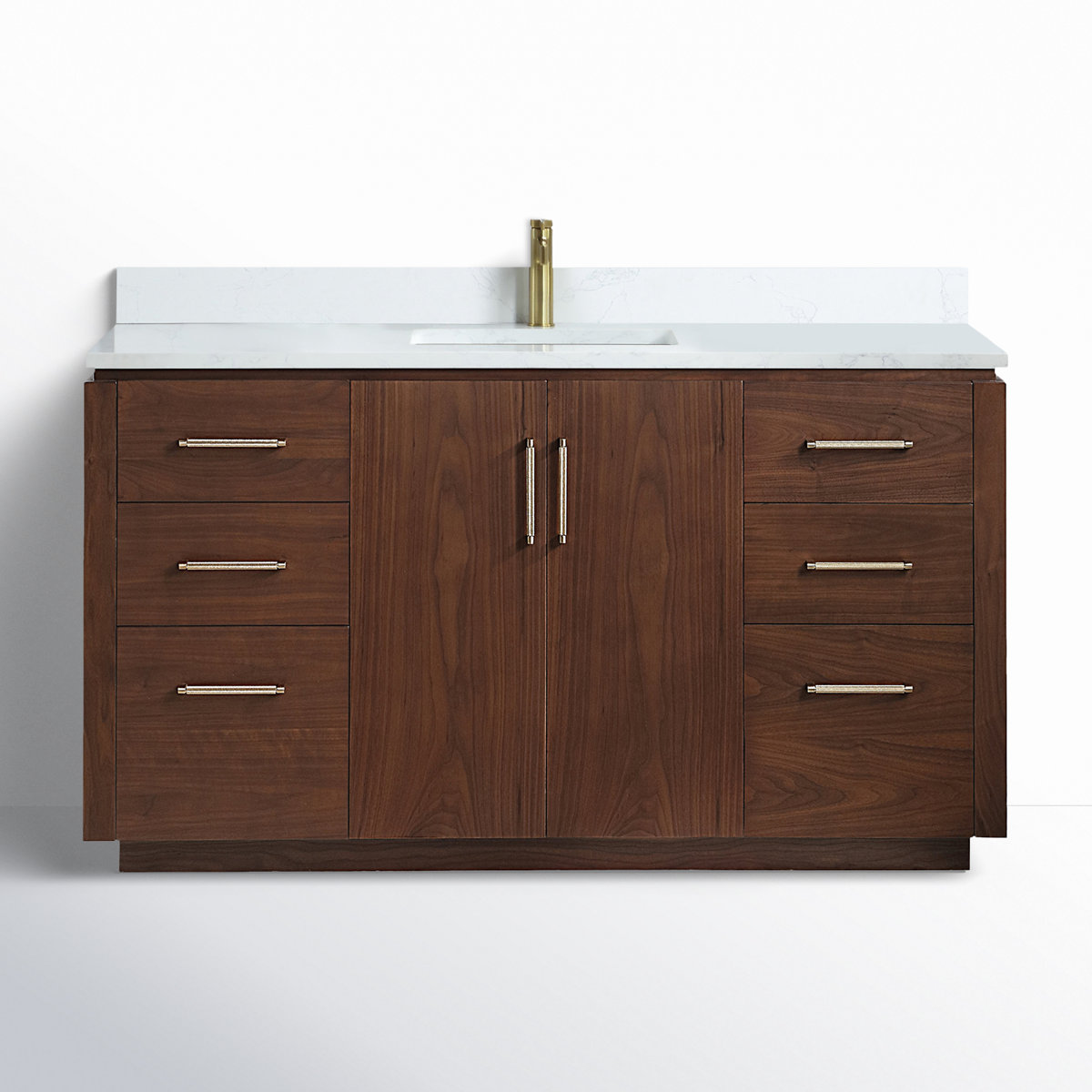 Joss & Main Cloverfield 60" Single Bath Vanity in Washed Ash Grey with ...